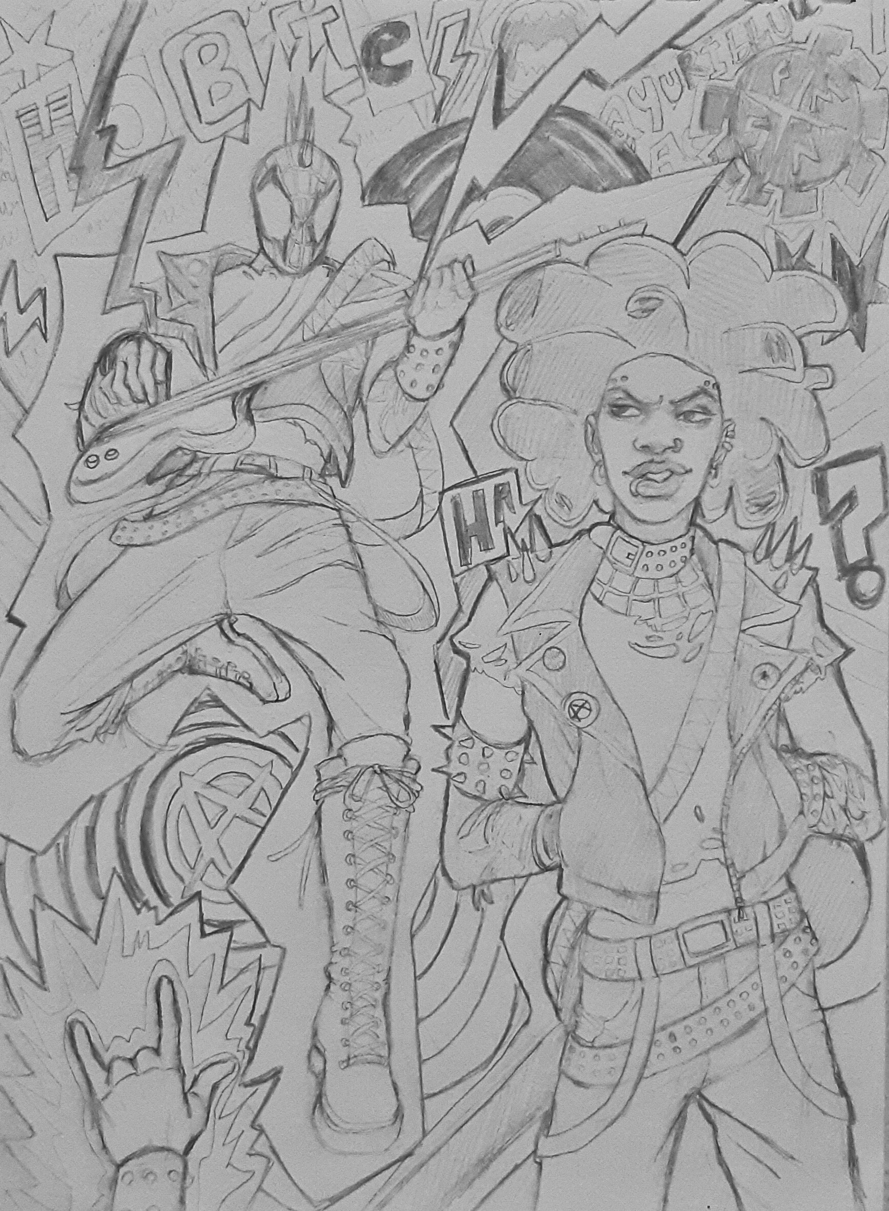 ArtStation - Spider-Punk Hobie Brown Sketch