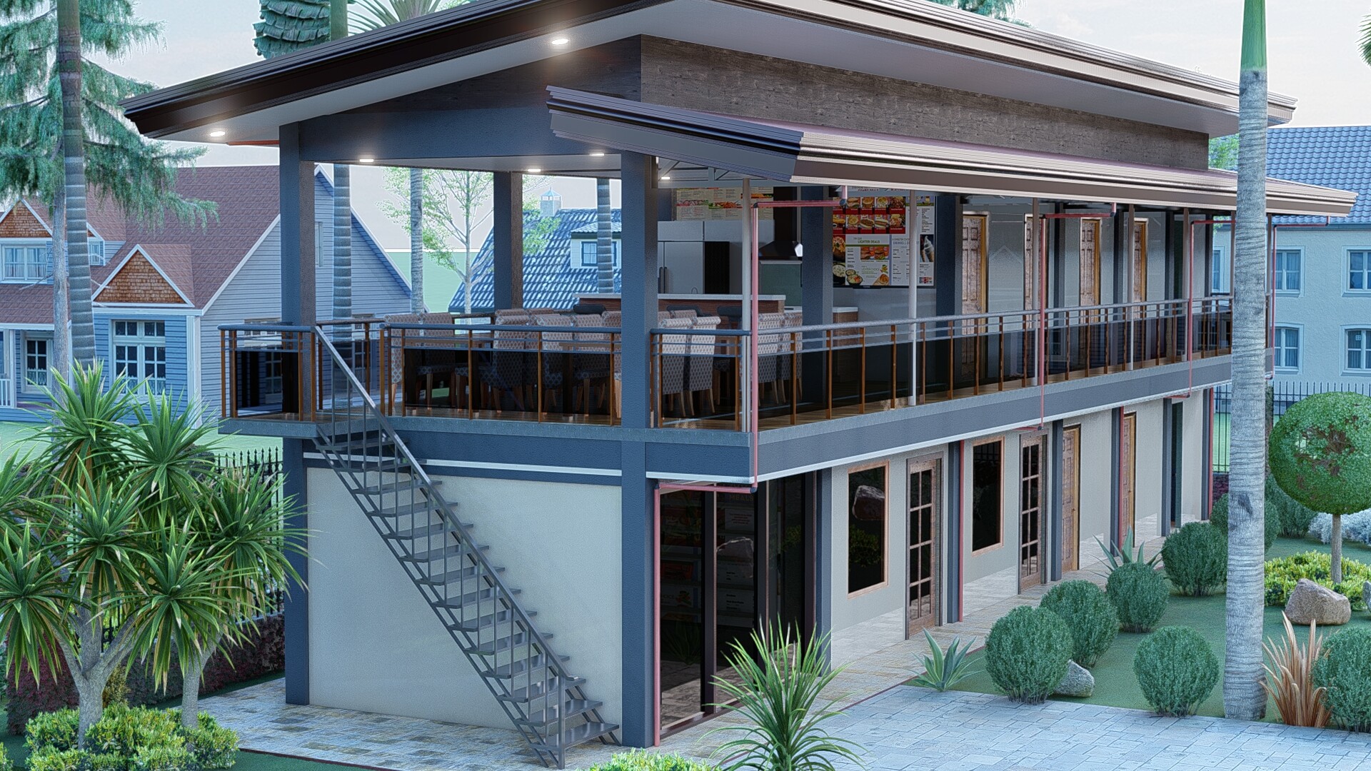 ArtStation - TWO STOREY APARTEL