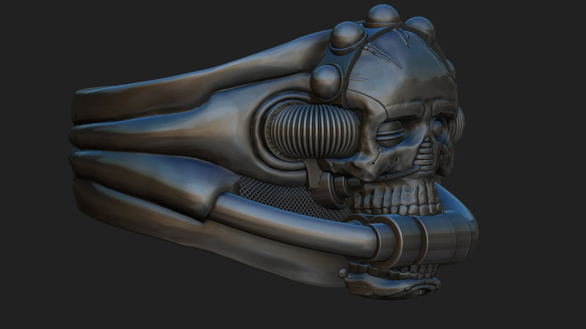 ArtStation - Skull Ring 3D-print model file
