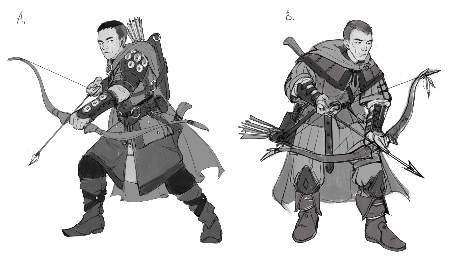 how to draw human ranger