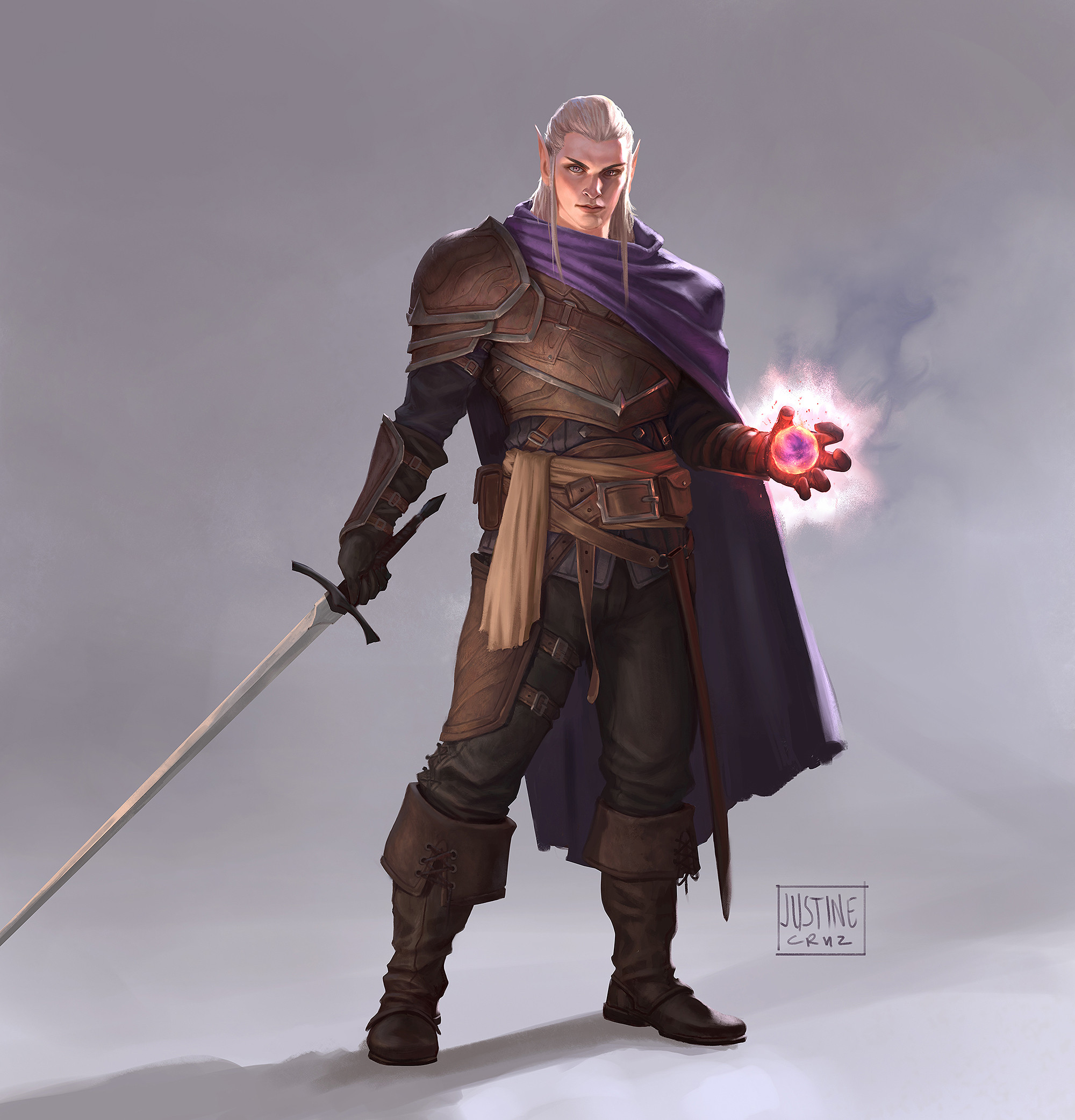 Justine Cruz - Elf Fighter Dnd Character