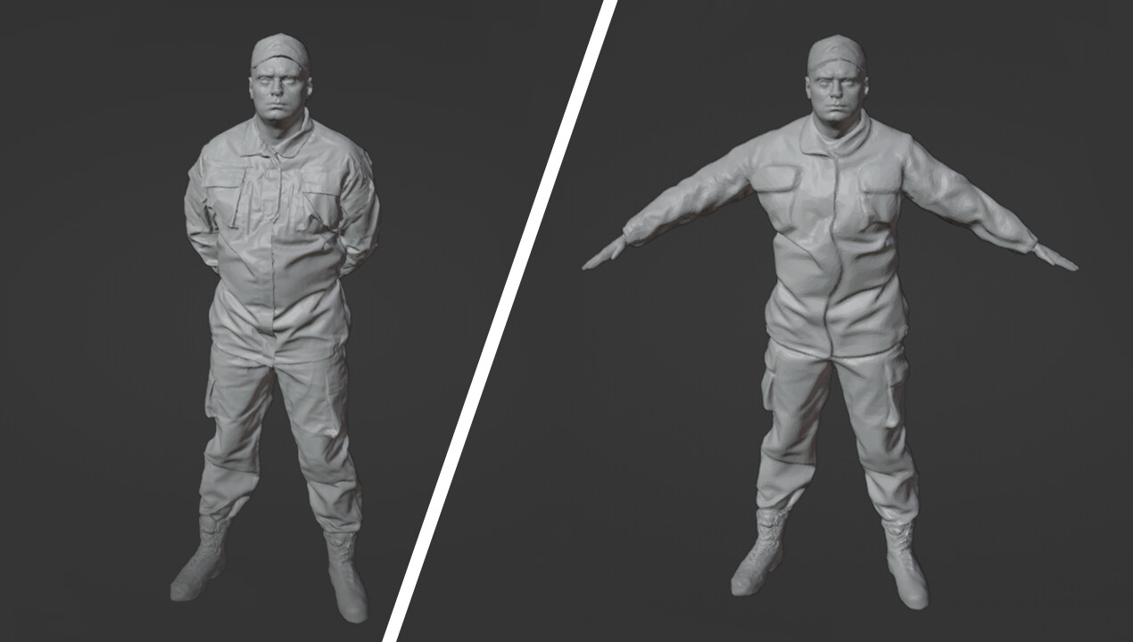 ArtStation - Resculpt to T-Pose