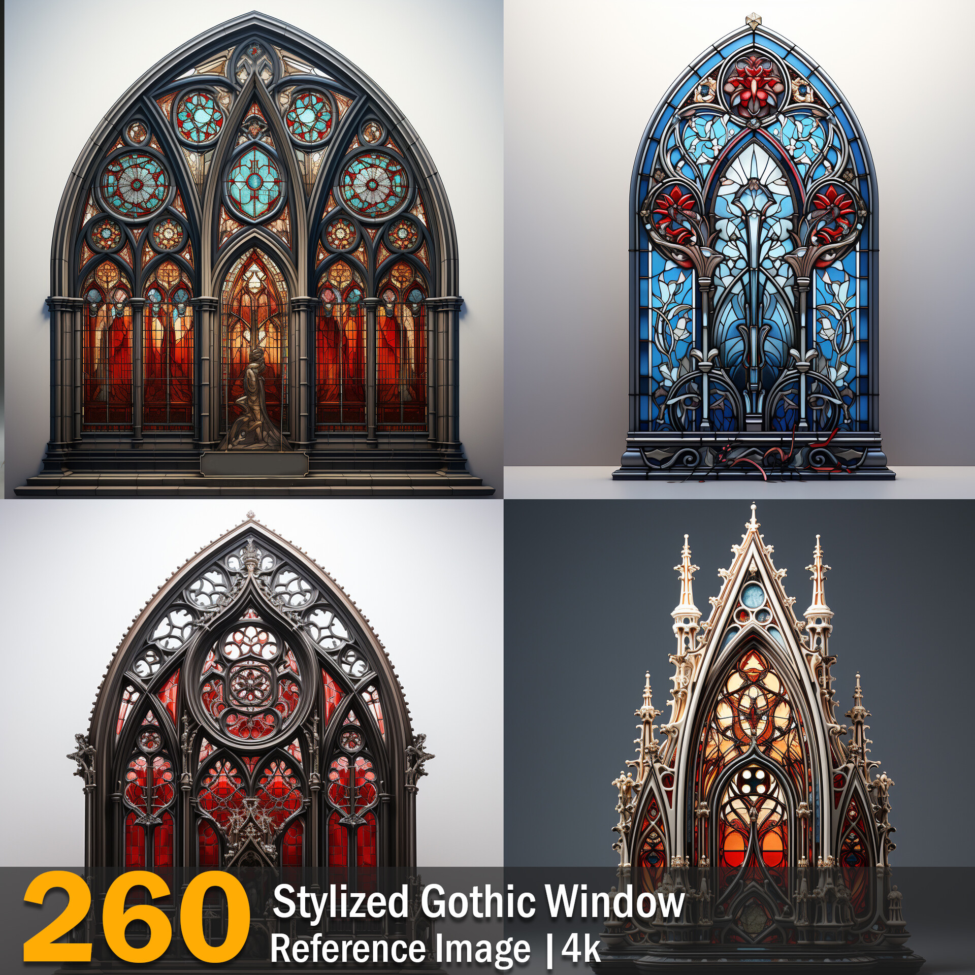 ArtStation - Stylized Gothic Window | Reference Images | 4K