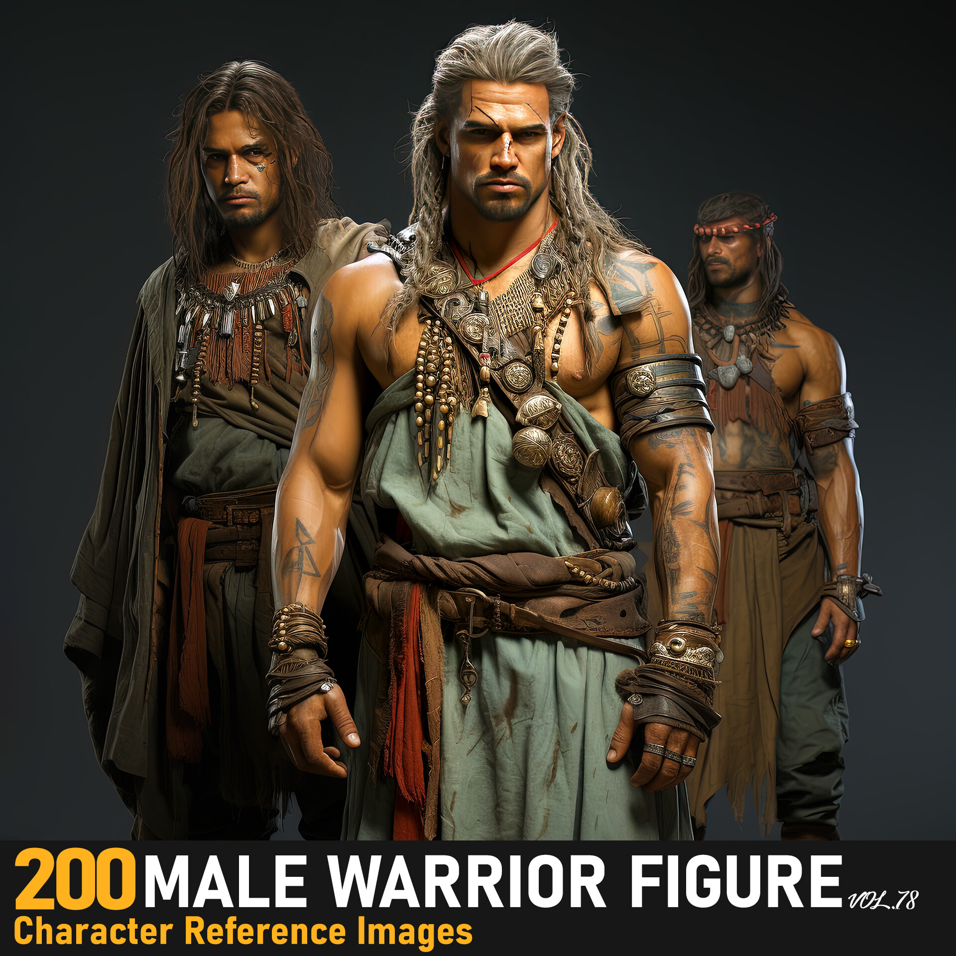 ArtStation - Male Warrior Figure VOL.78|4K Reference Images