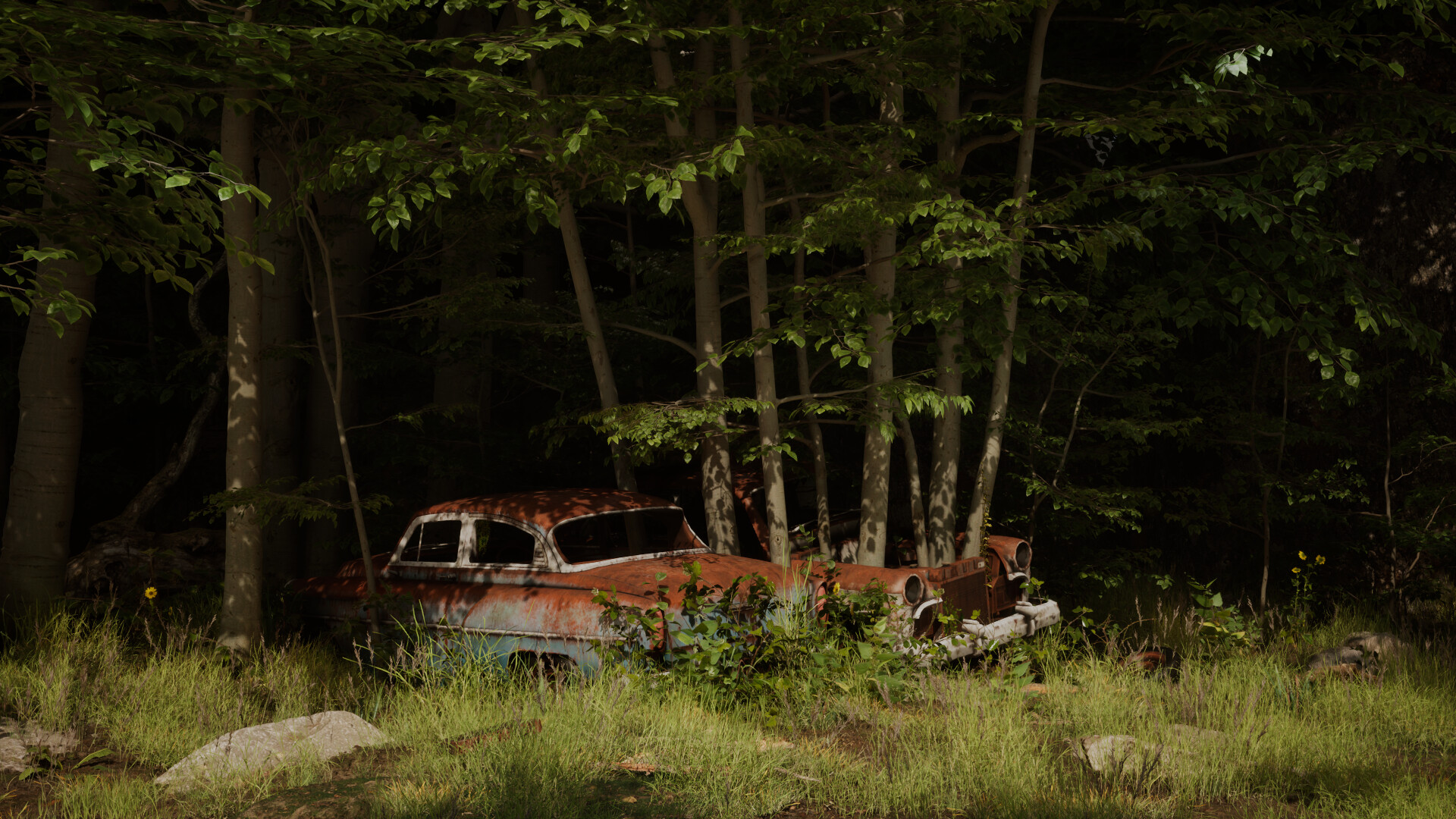 ArtStation - Abandoned in the forest