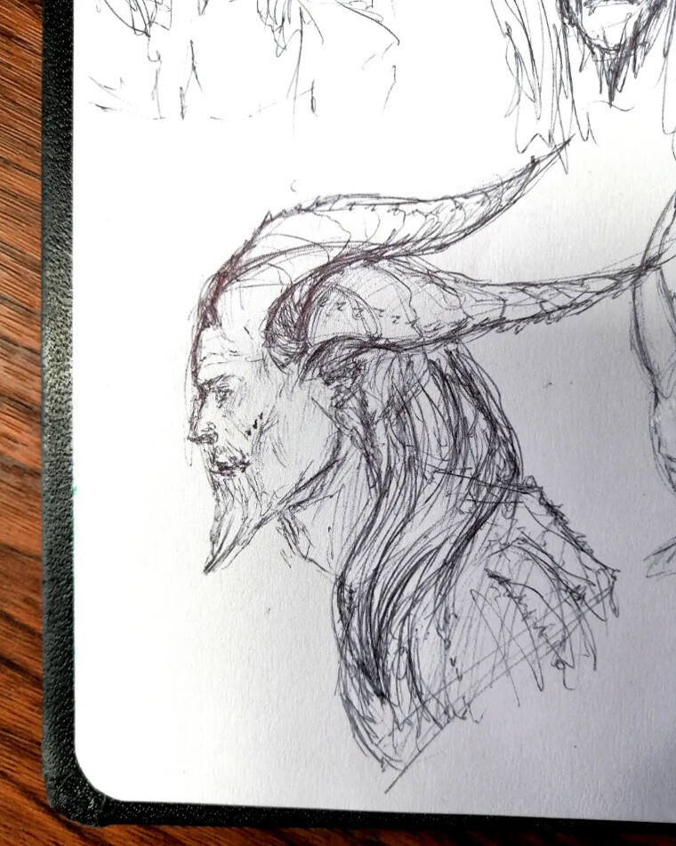 Paint Sculptor - Enrique Perez - Faun/Centaur Creature Design Sketch ...