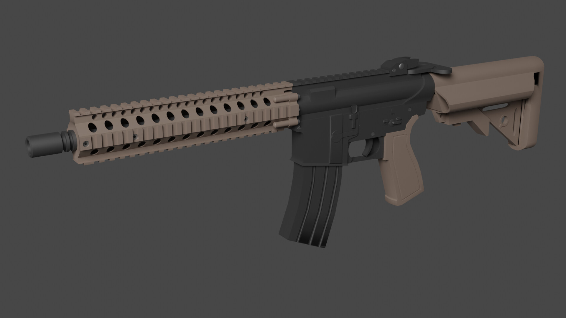 ArtStation - Machine gun M4A1