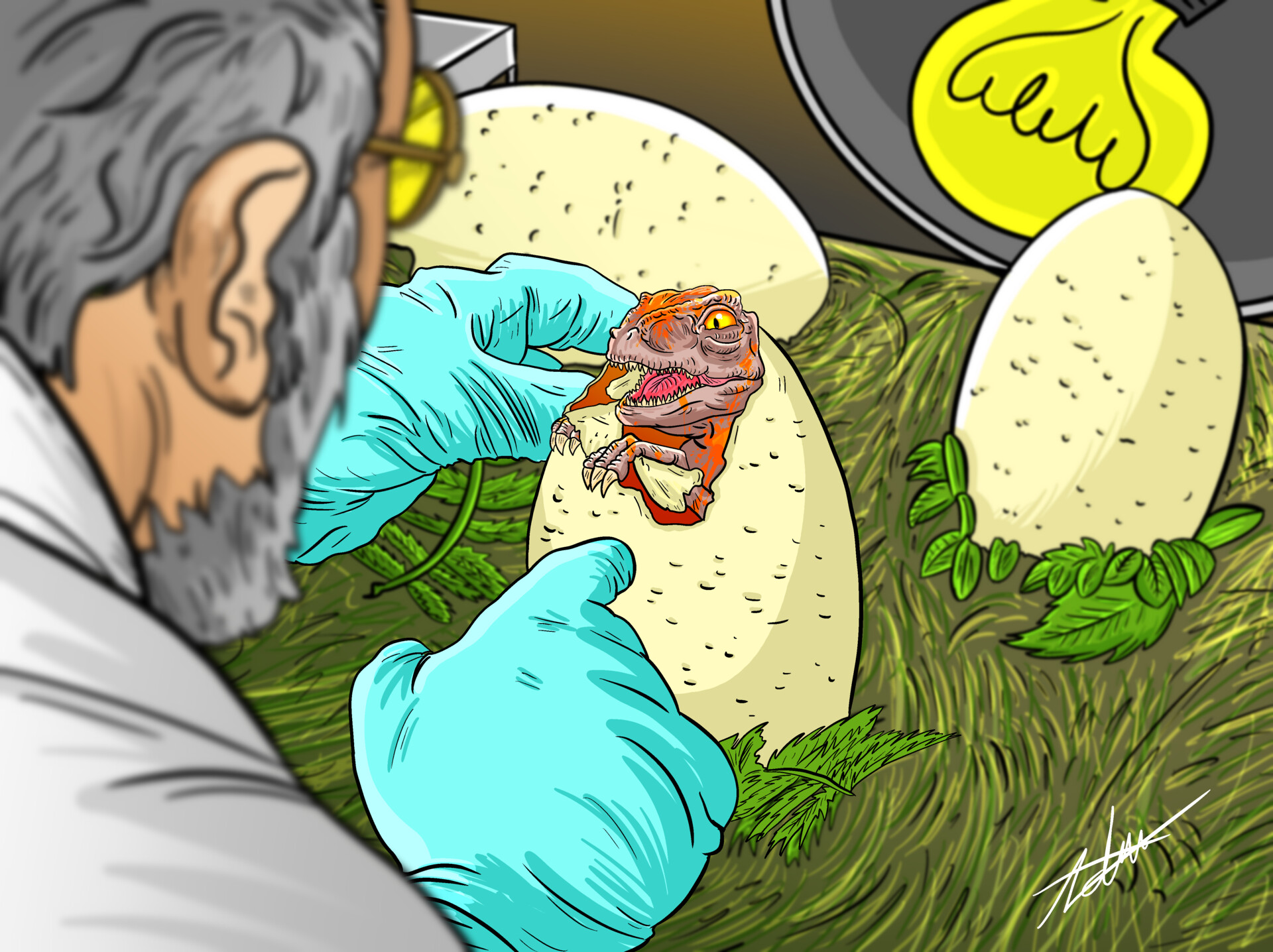 ArtStation - Velociraptor Born (Jurassic Park, 1993)