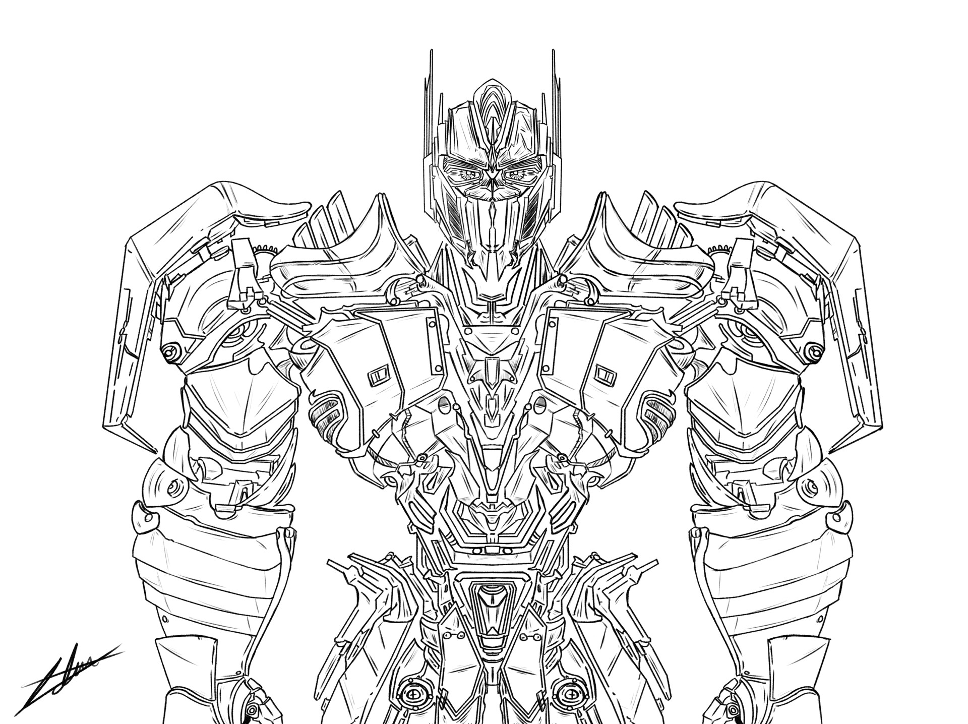 how to draw optimus prime last knight
