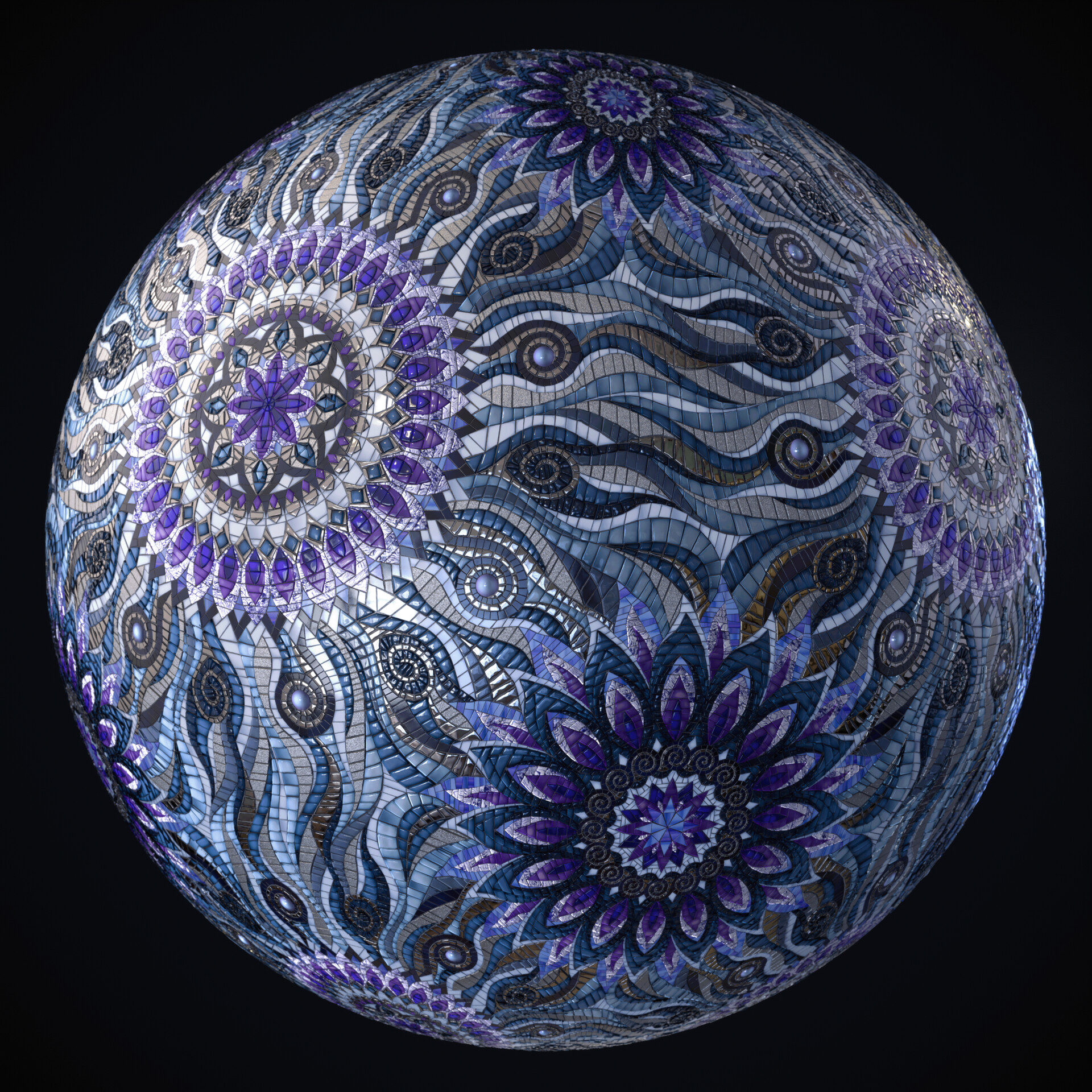 ArtStation - Mosaic, Flower, Wave