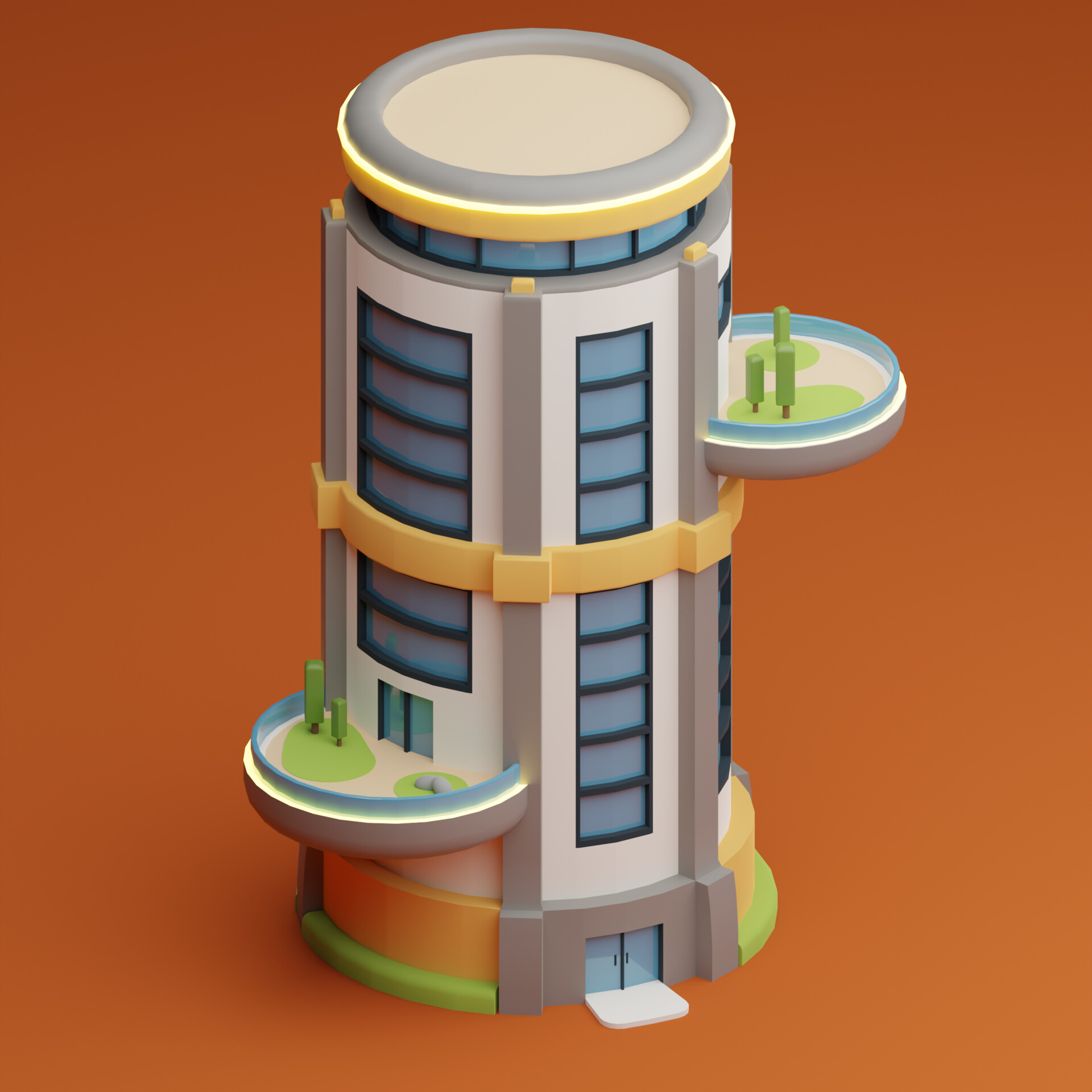 ArtStation - Mobile Game Minimal Buildings