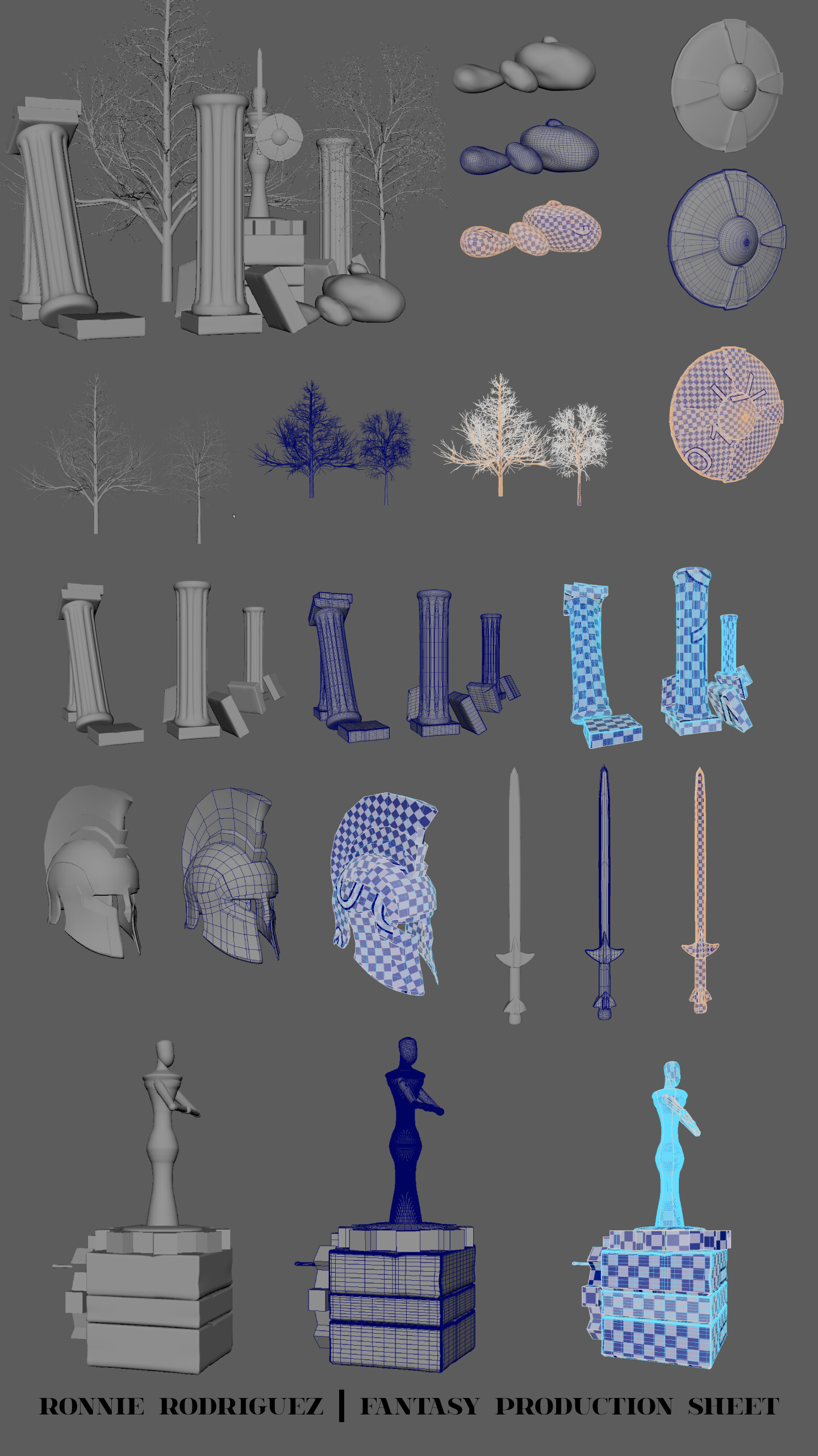 ArtStation - Fantasy Assets Production Sheet