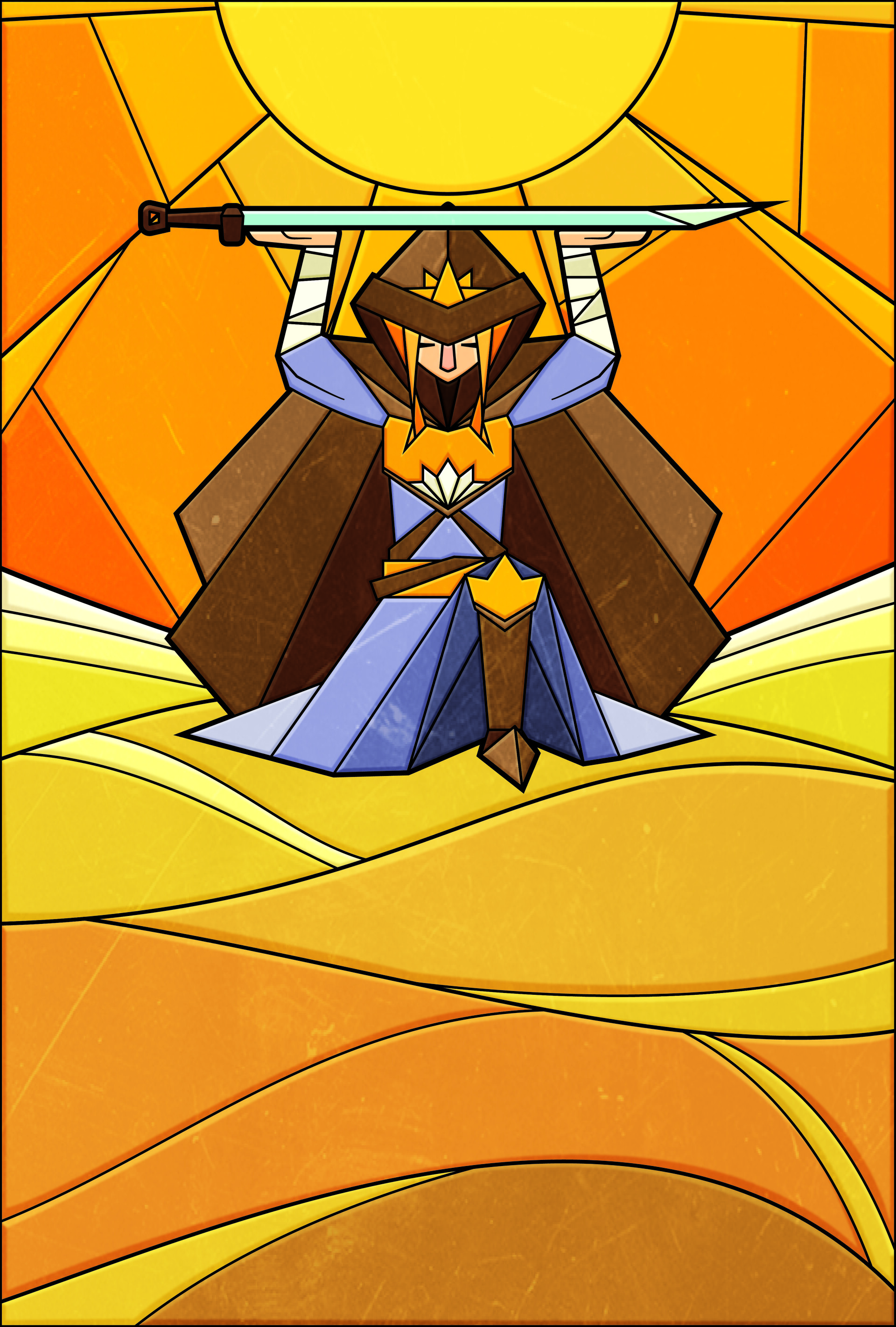 ArtStation - Stained glass style vector image