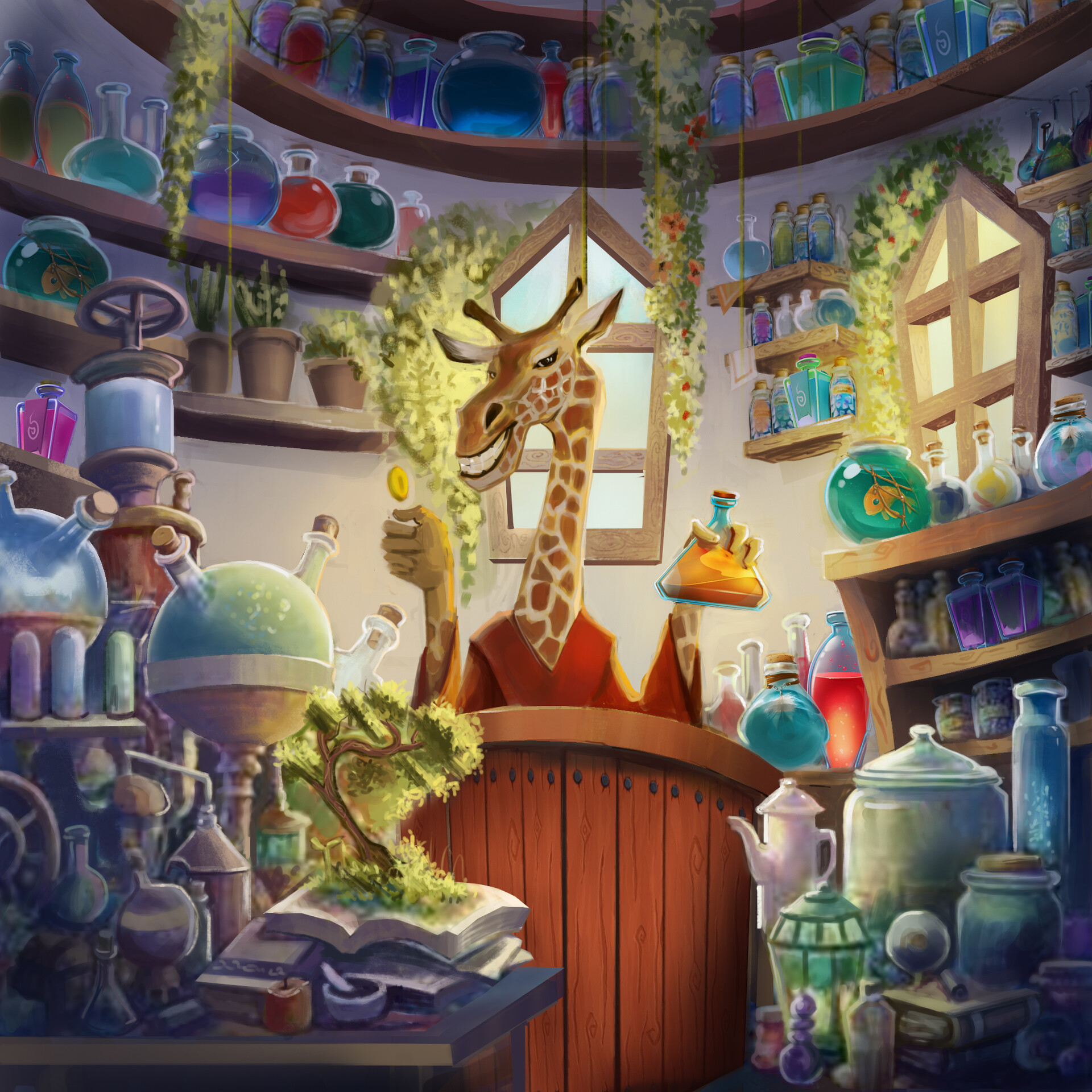 ArtStation - greedy Potion Shopkeeper