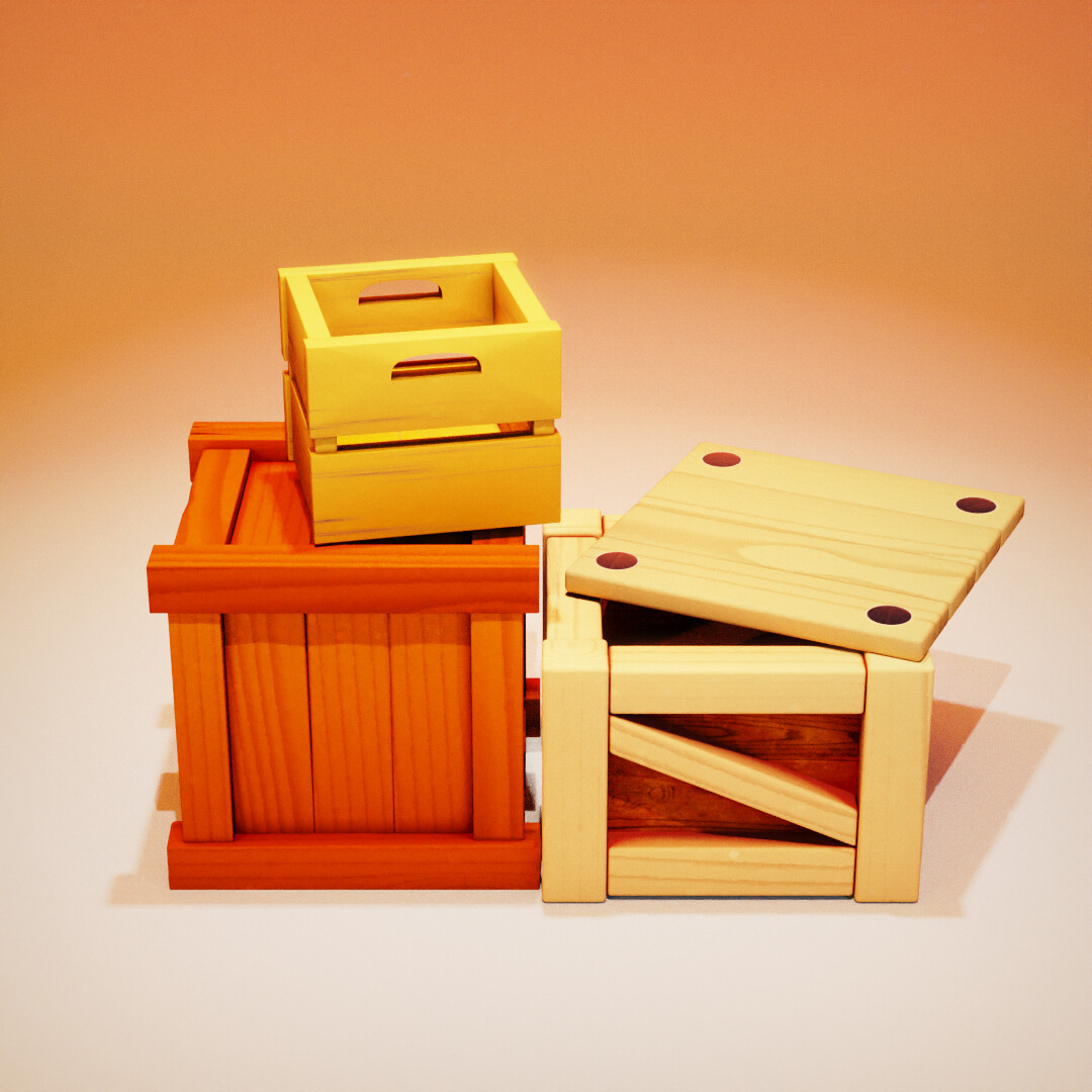 ArtStation - The Enchanting Trio of Stylized Boxes