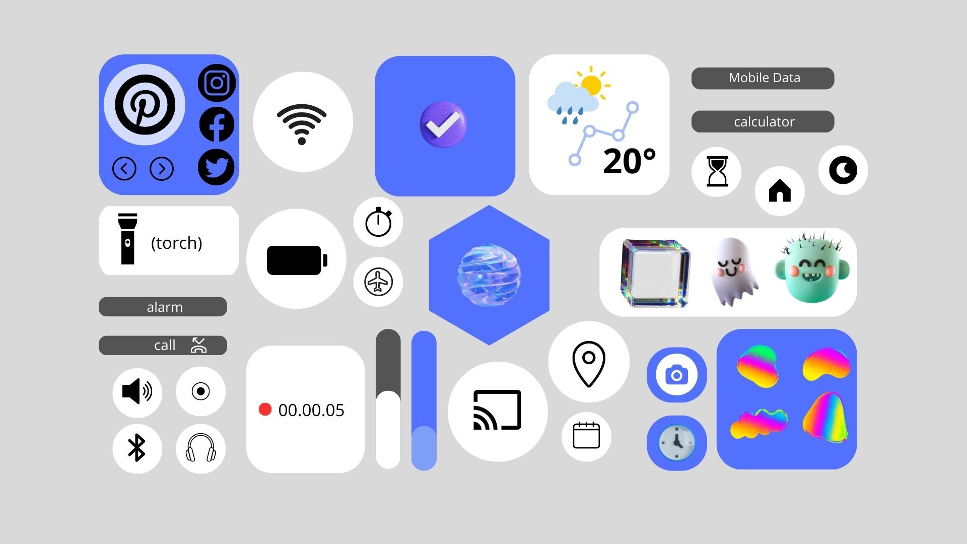 ArtStation - mini clip / wideget interface- portfolio