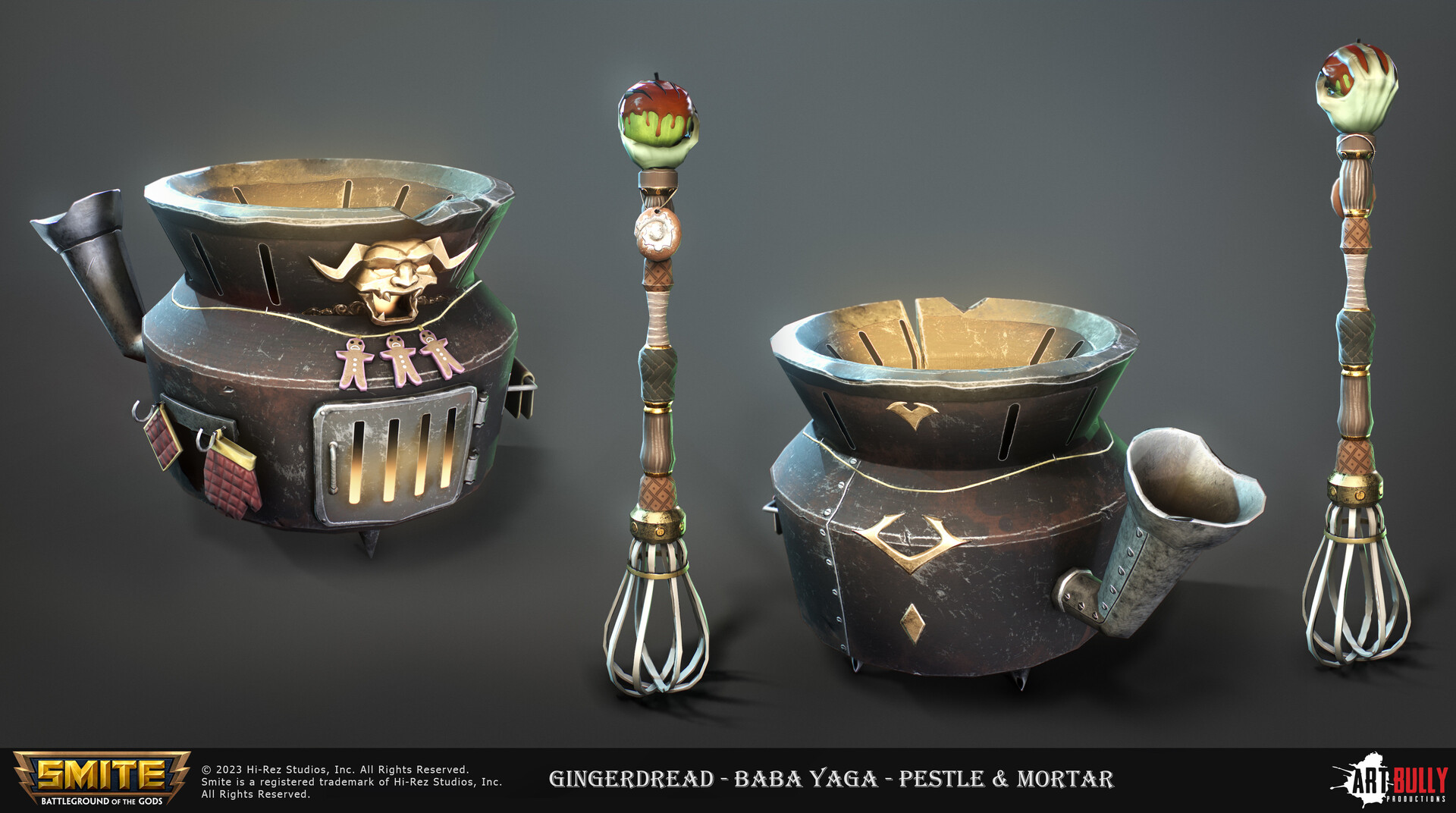 ArtStation - SMITE - Baba Yaga's broom and Cauldron