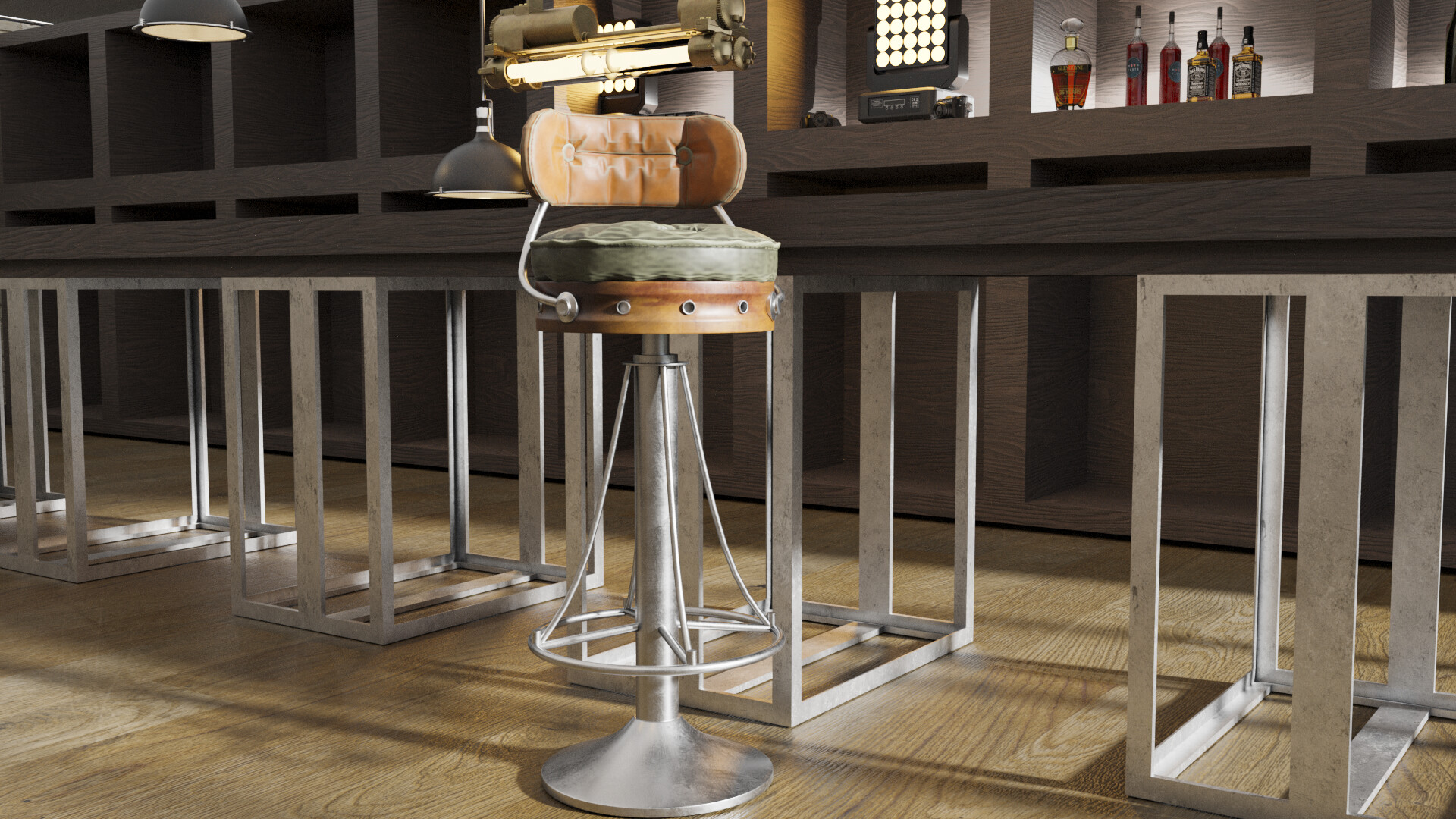 ArtStation - Bar stool in loft style