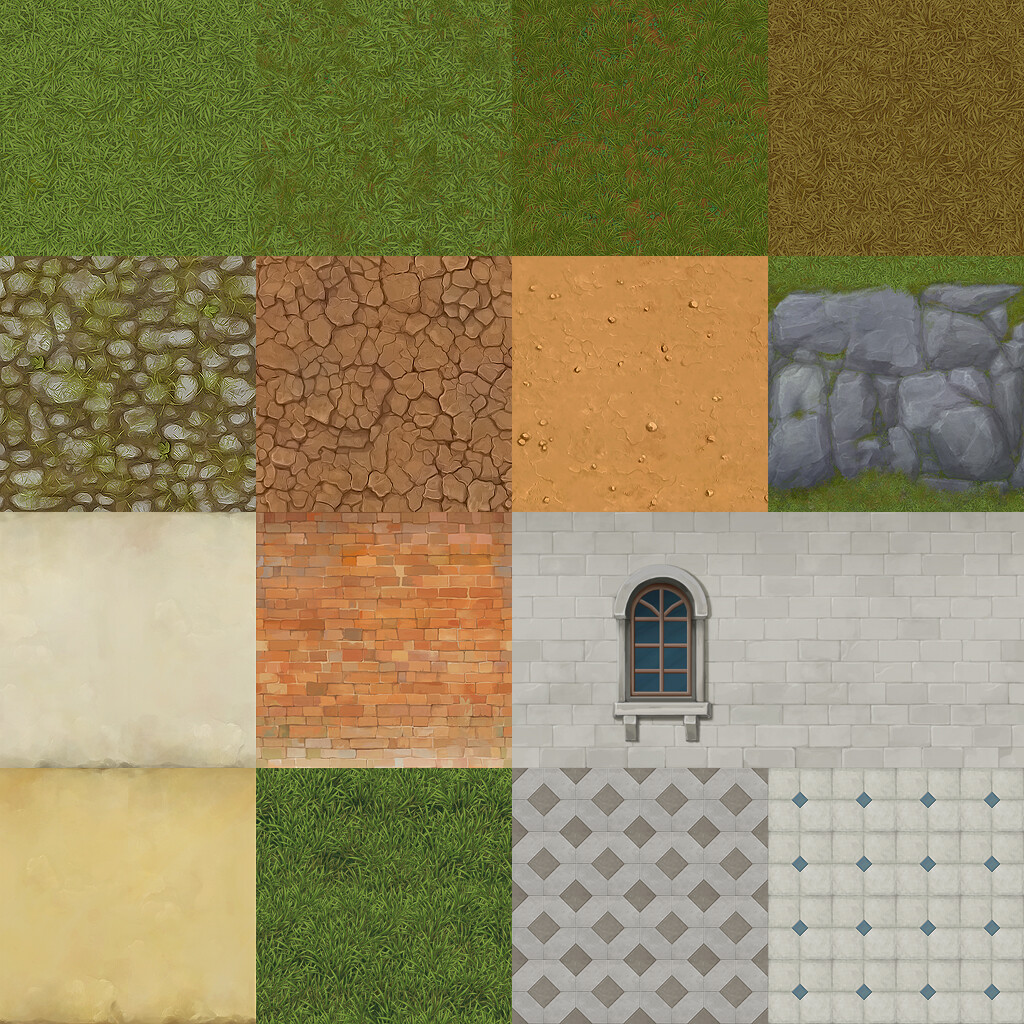 ArtStation - Tile Textures_HandPainted
