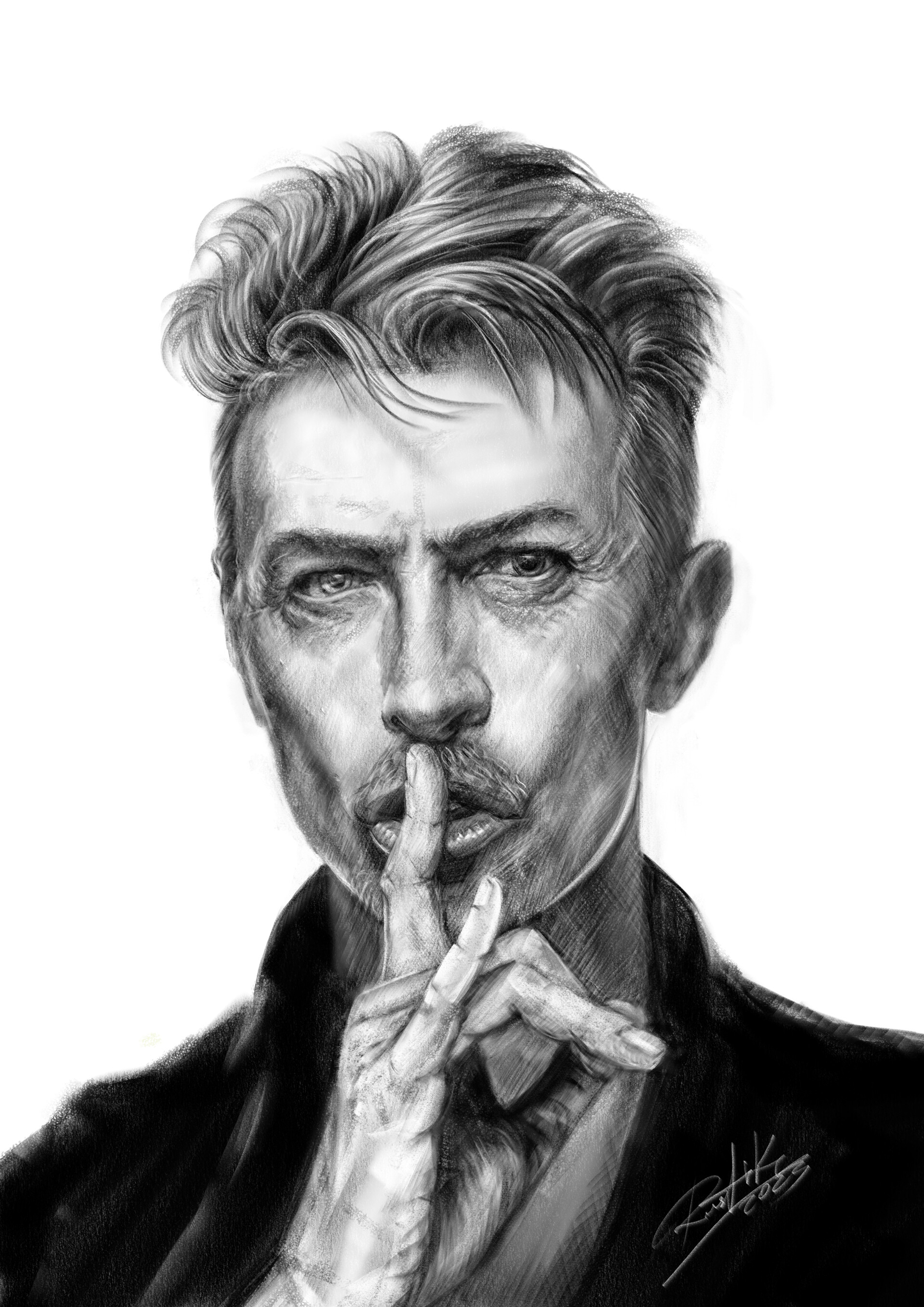 ArtStation - David Bowie [drawings portrait]