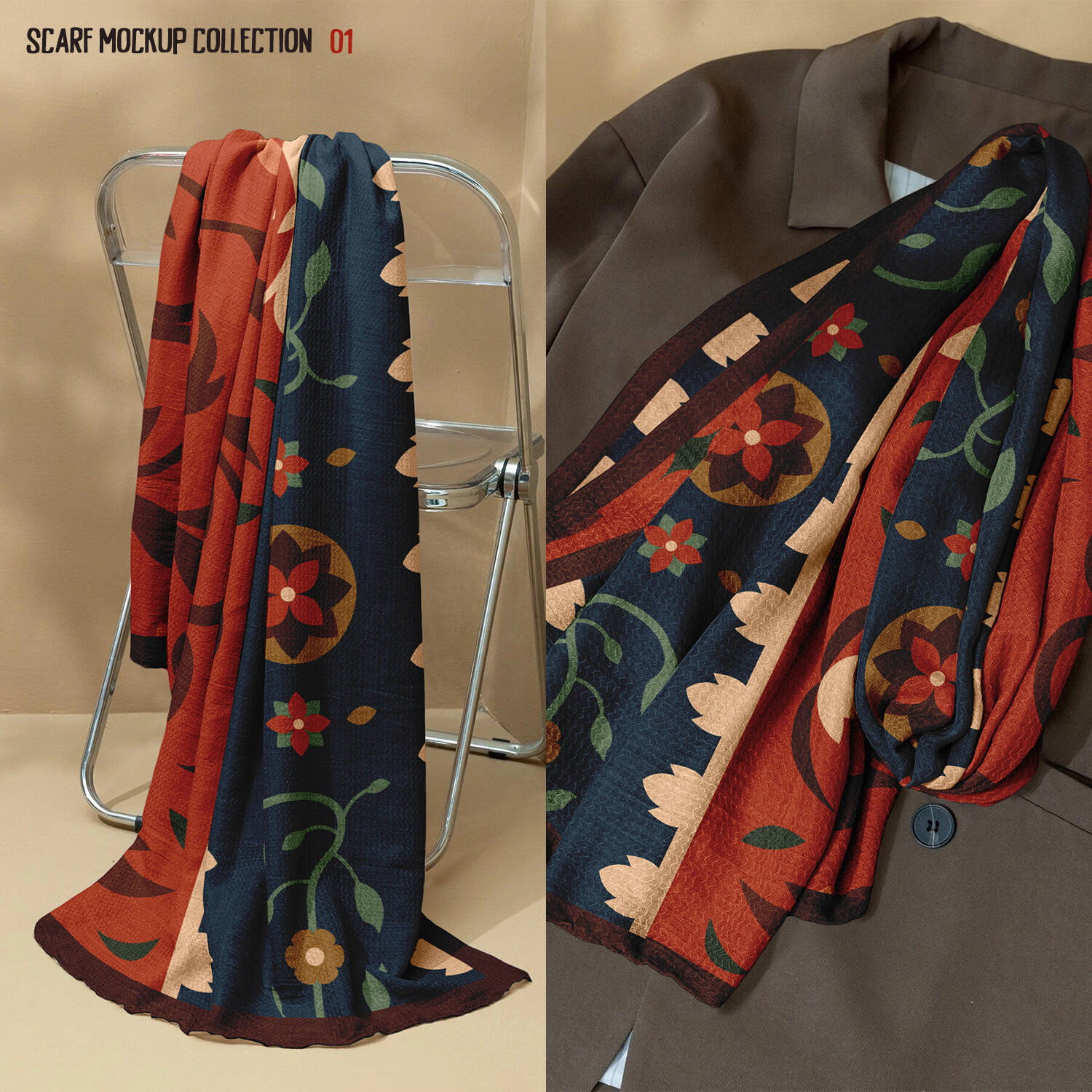 ArtStation - Scarf Mockup Collection 01