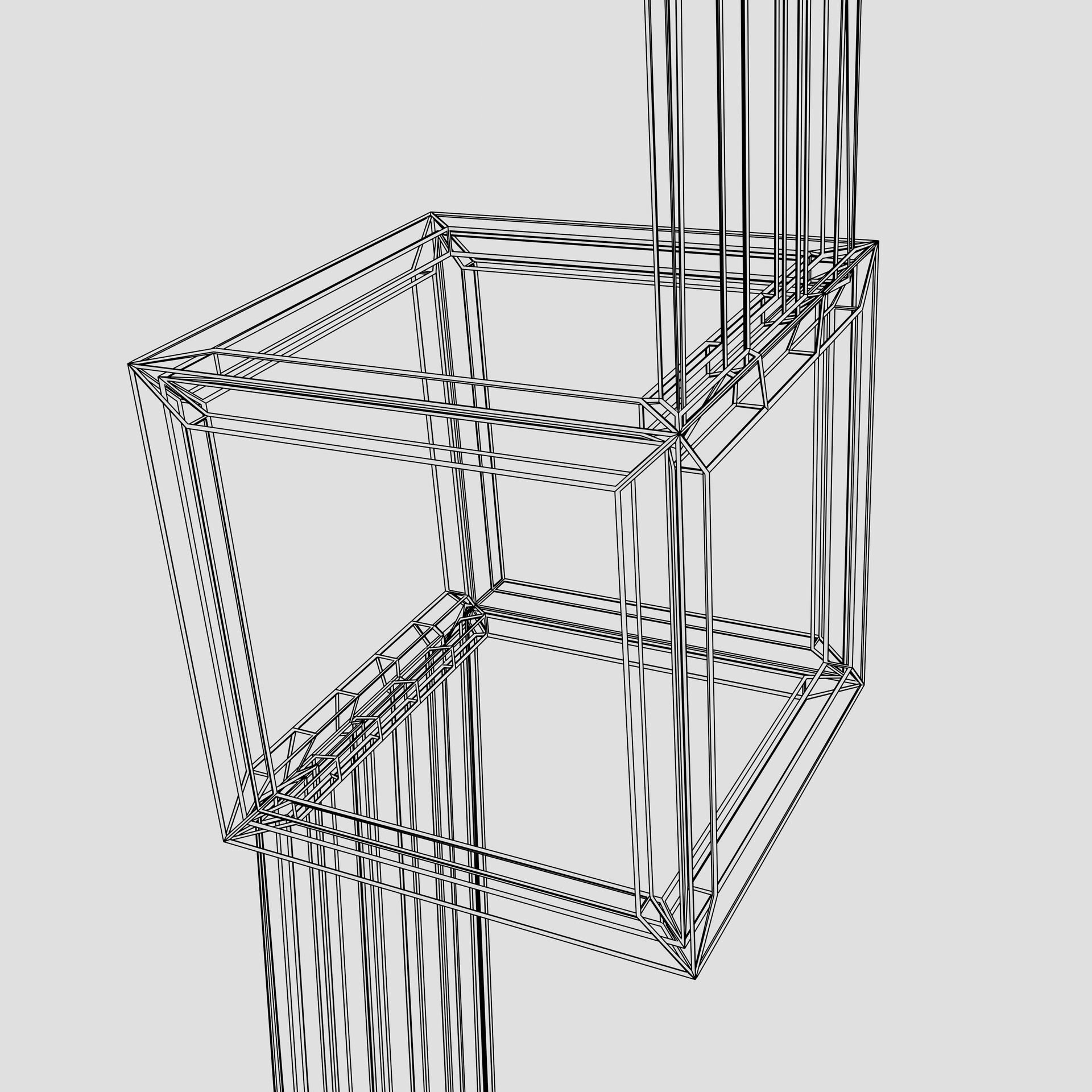 ArtStation - Simple Cube Wireframe Graphic
