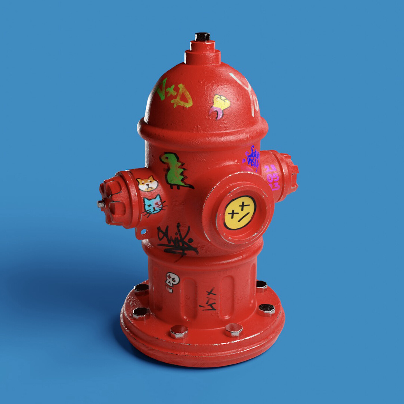 ArtStation - Stylized 3D hydrant