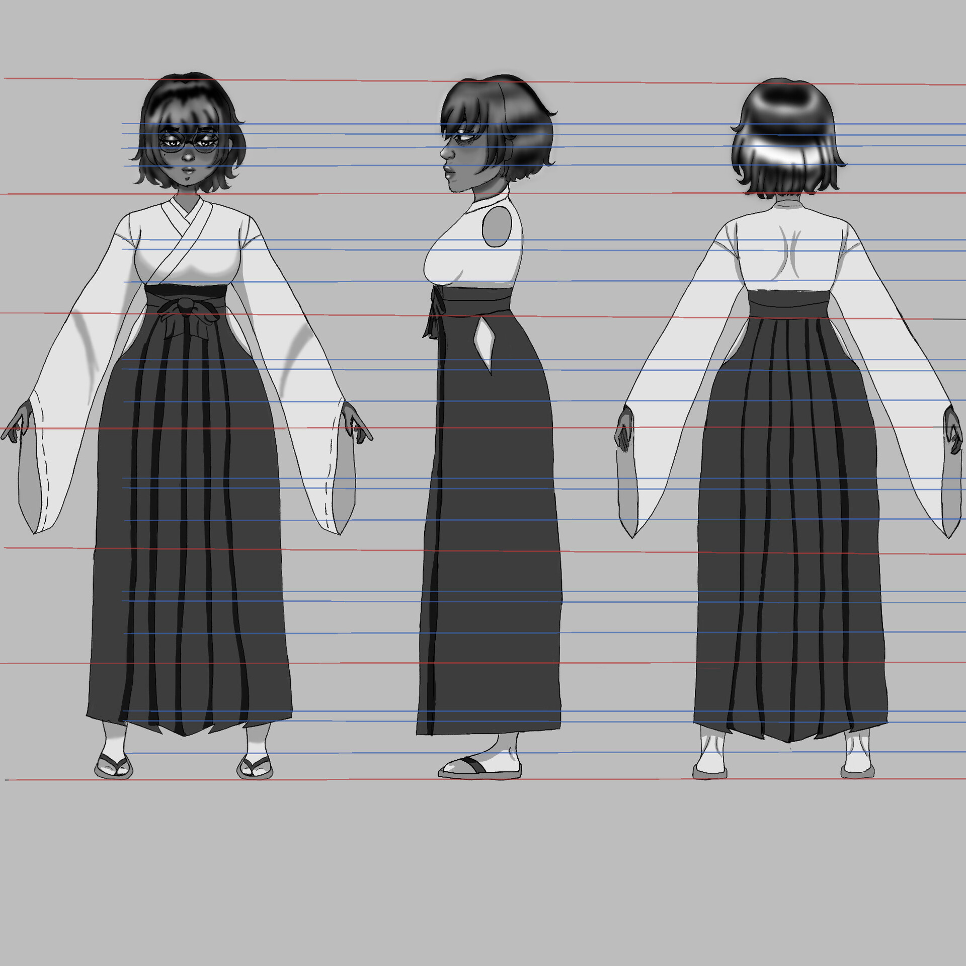 ArtStation - Shrine Maiden Character Sheet