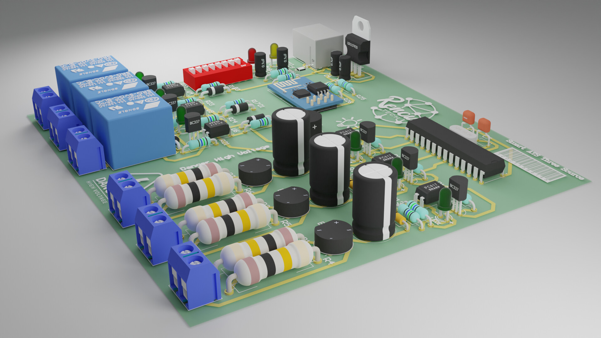 ArtStation - Smart ATS ( PCB Rendering )