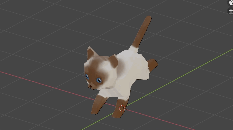 cat running cycle animation
