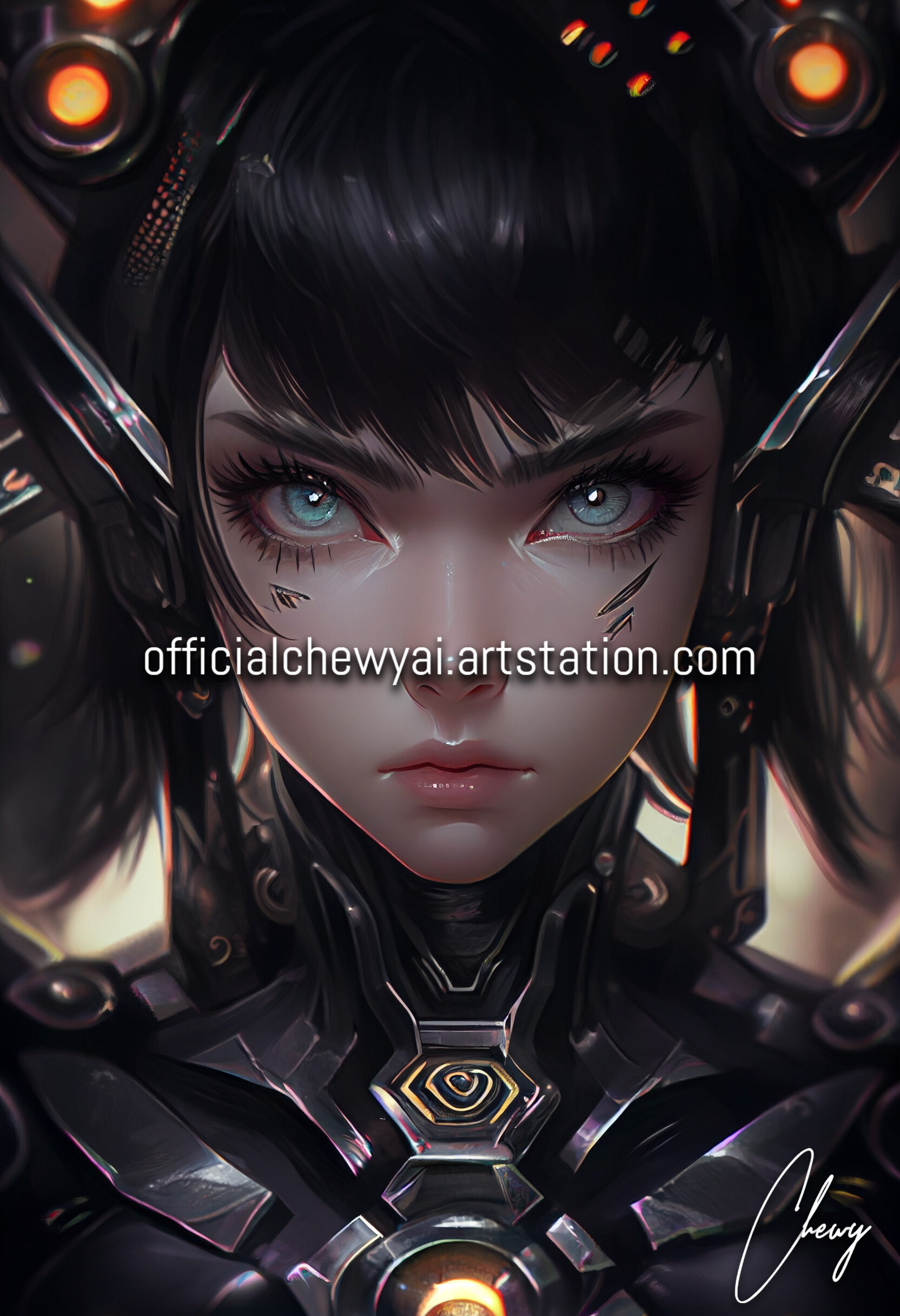 ArtStation - Various Robotic Girl Portraits (Part I)