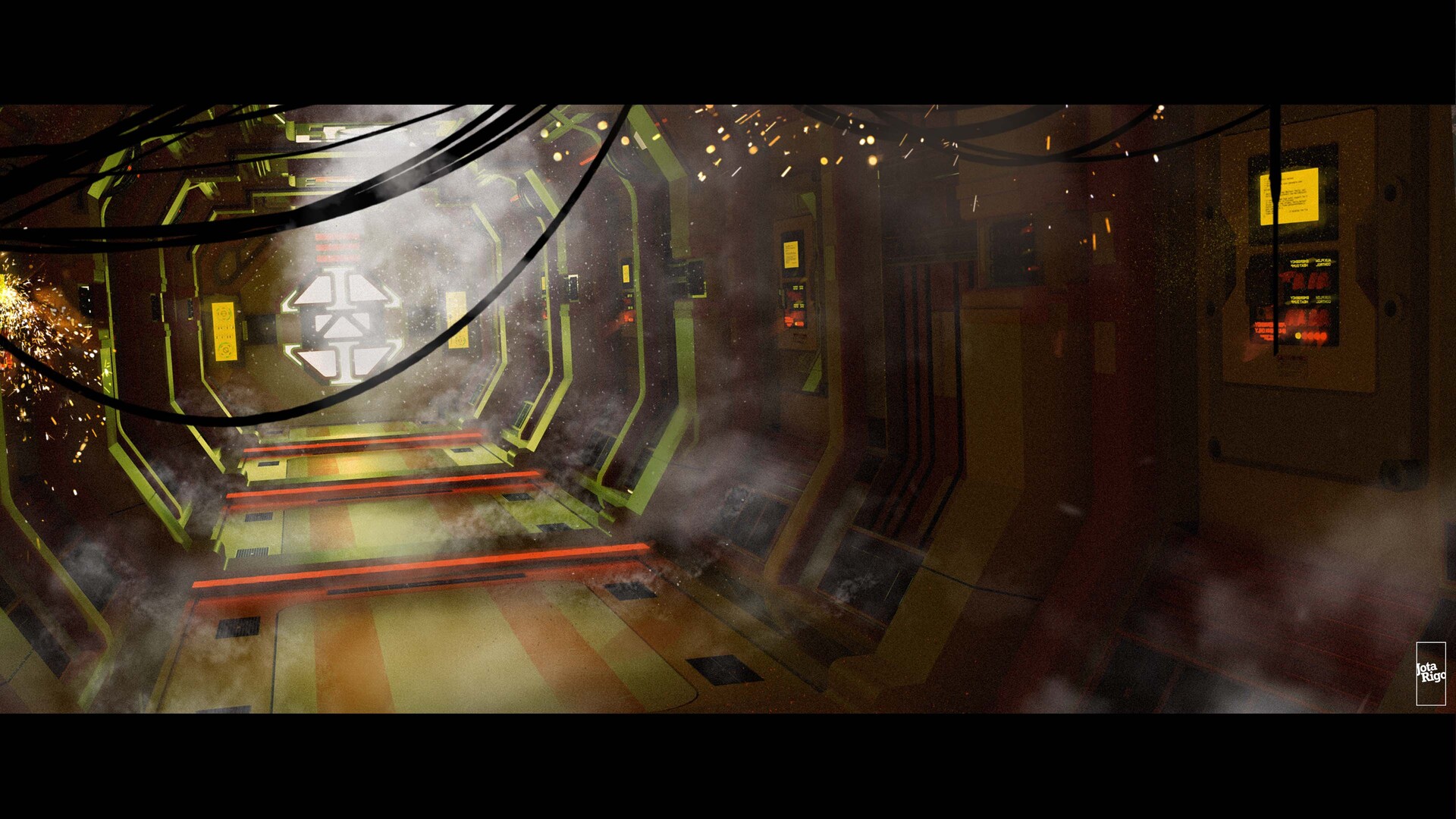 ArtStation - Spaceship corridor