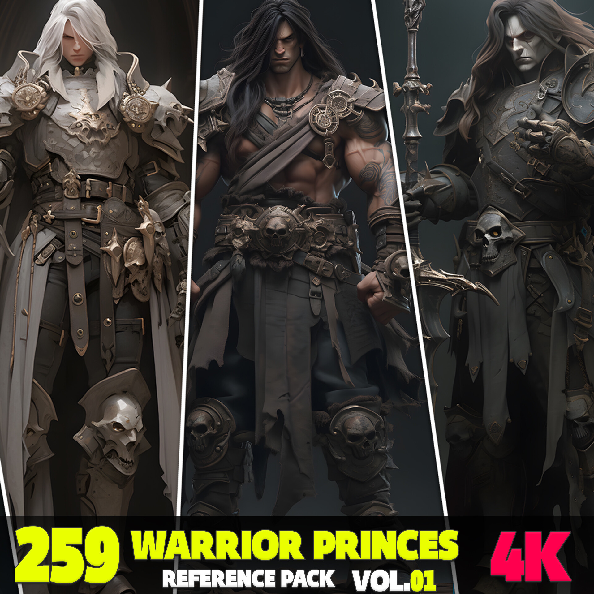 ArtStation - 259 4K Warrior Princes Reference Pack Vol.01