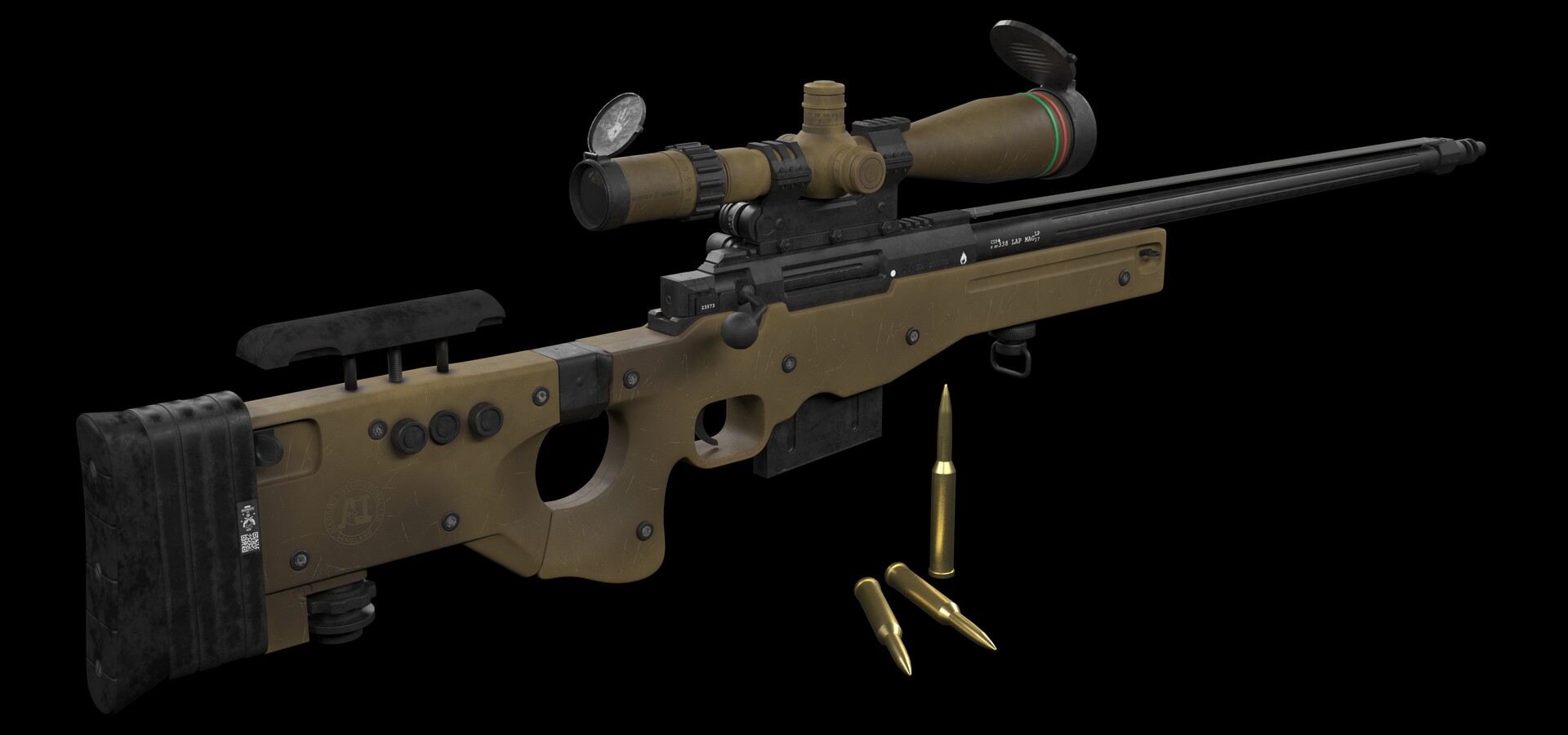 Nazmul Hossain - Sniper Rifle L115A3 hard surface modeling.