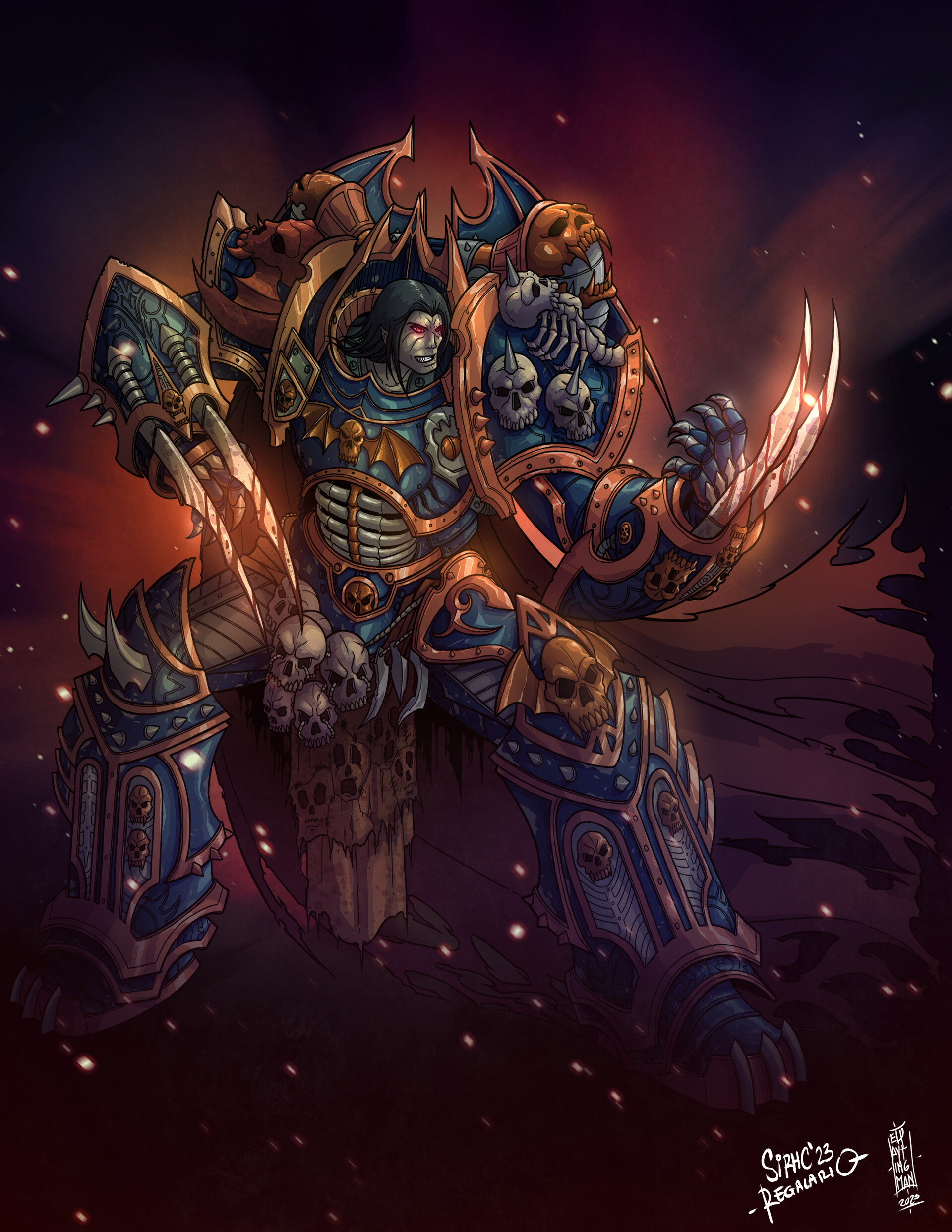 ArtStation - Primarch Recolored - Primarch Konrad Curze of the Night Lords