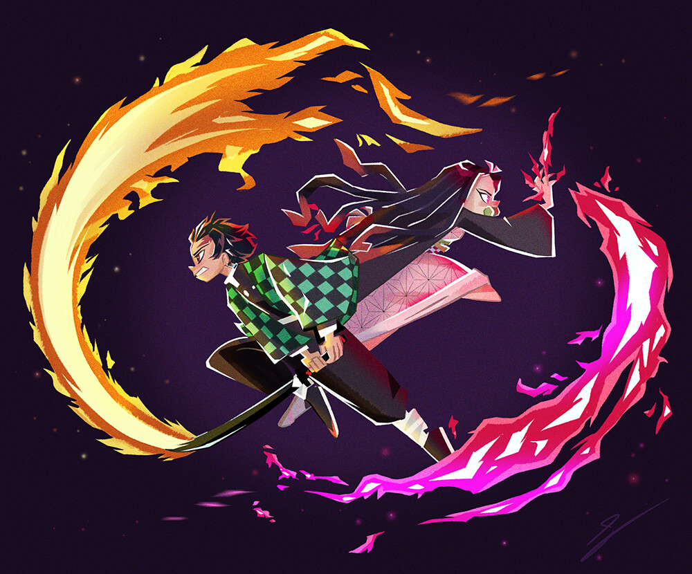 ArtStation - The Kamado Siblings