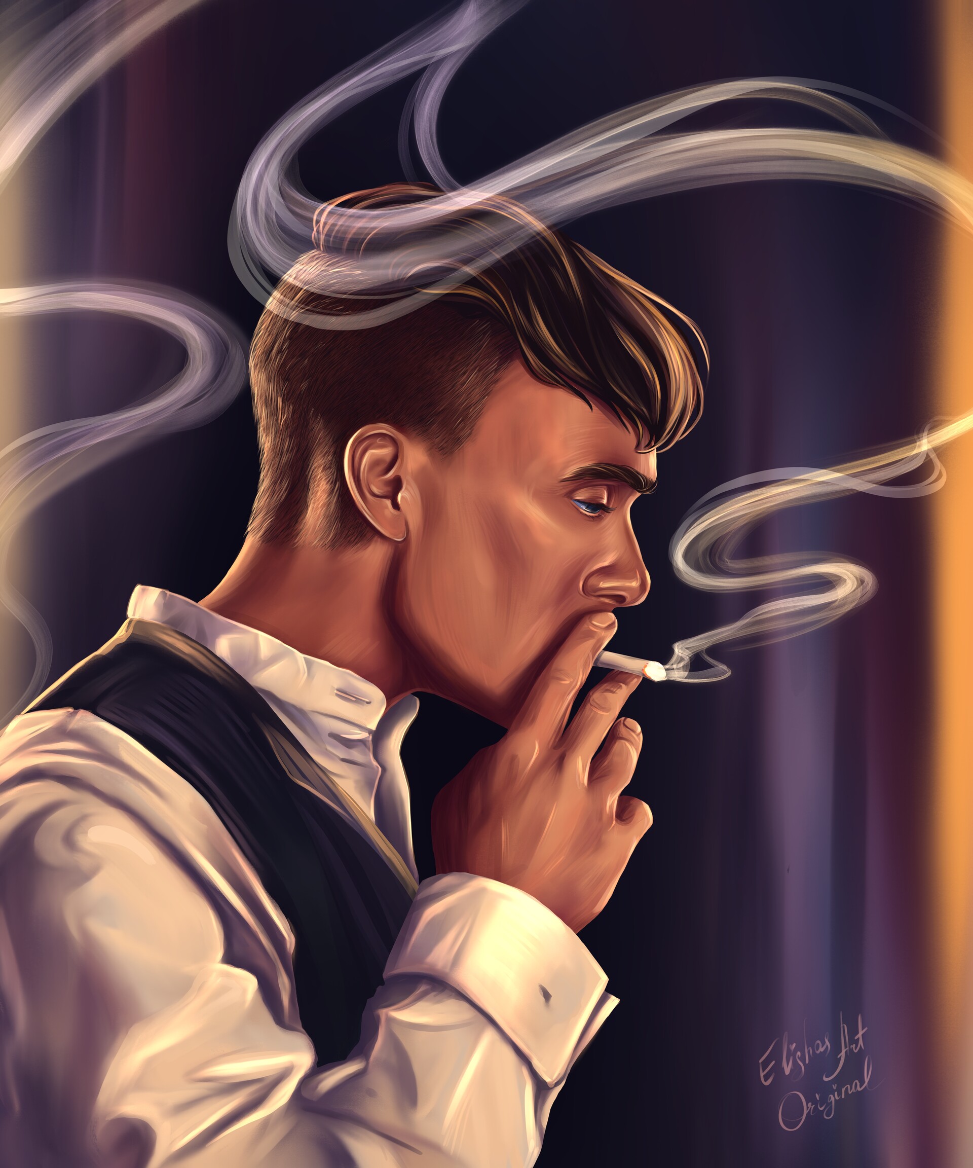 ArtStation - Thomas Shelby digital portrait. Peaky Blinders 2023