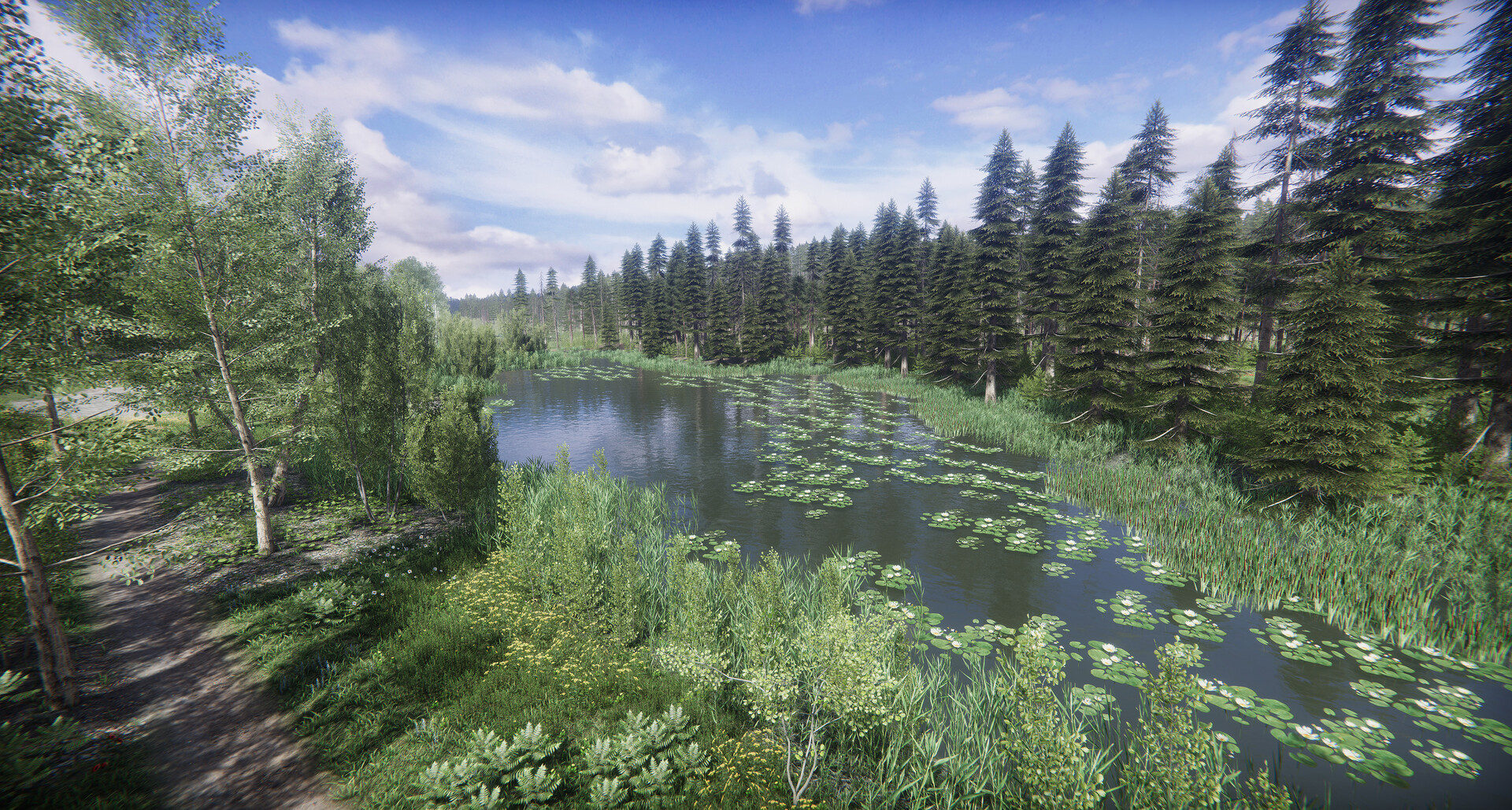 ArtStation - Lake,Coniferous Environment Unity