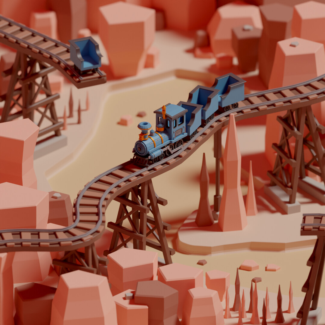 ArtStation - Desert Railway