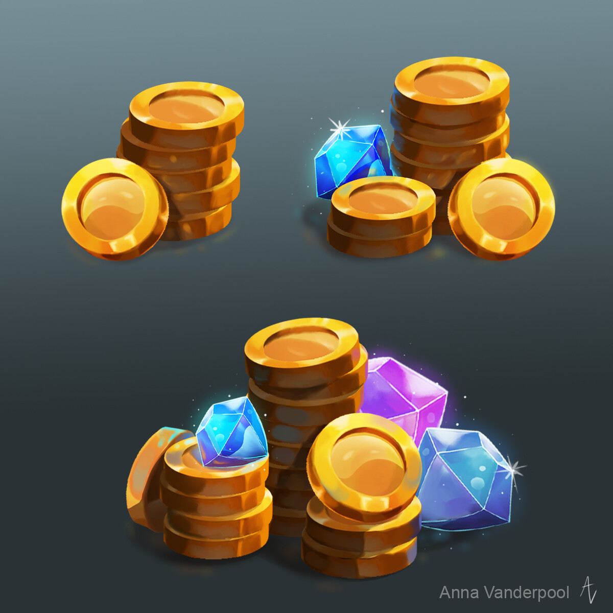 ArtStation - Mobile Purchase Tiers Game Asset