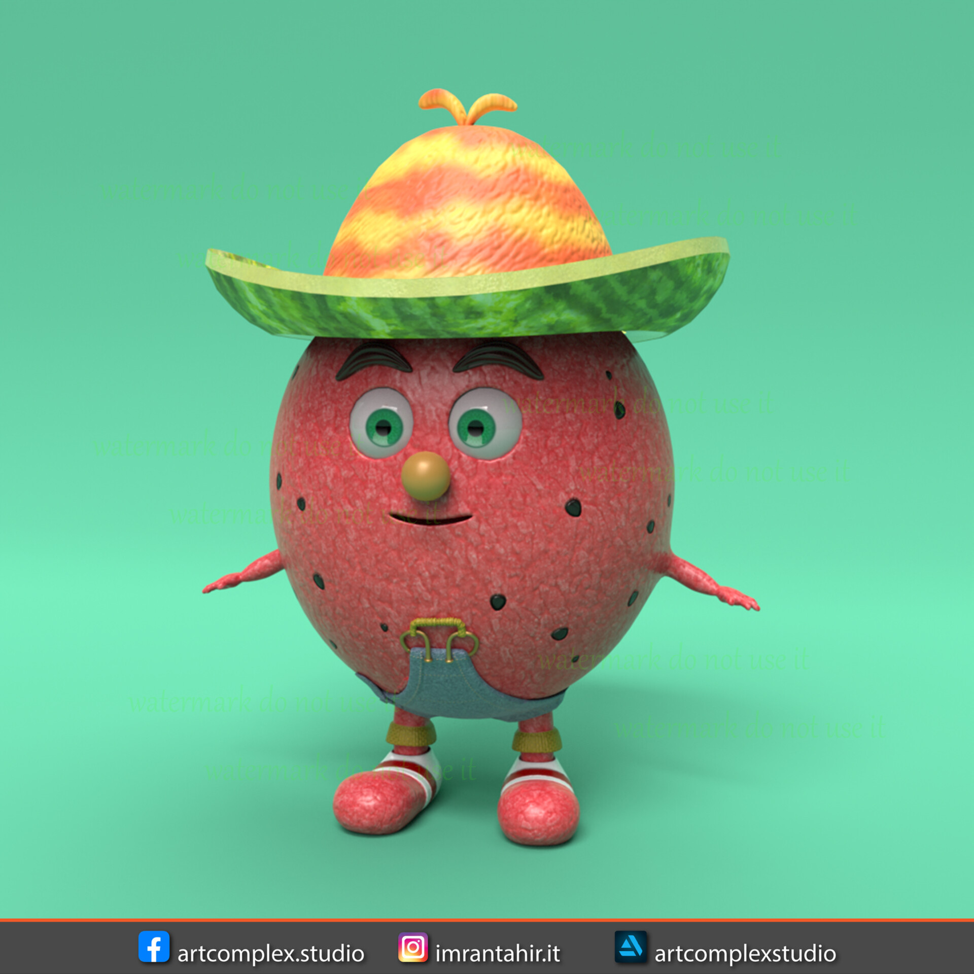 ArtStation - watermelon character for animation