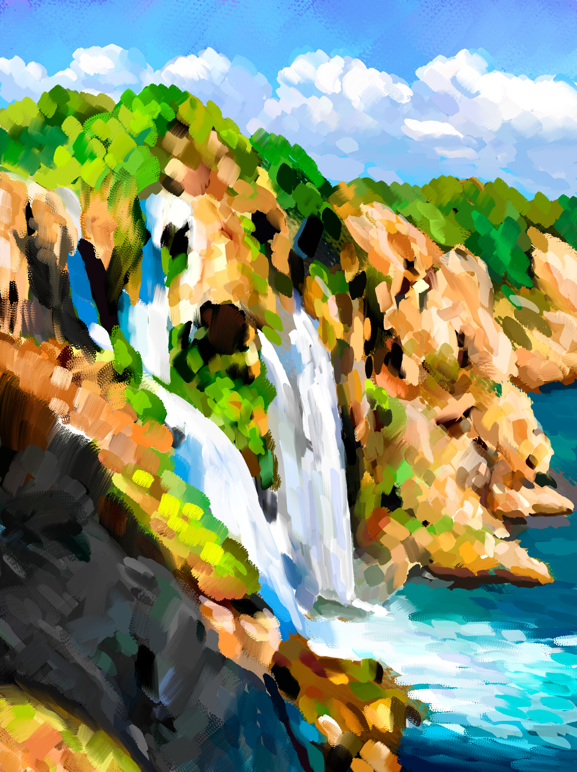 ArtStation - waterfall