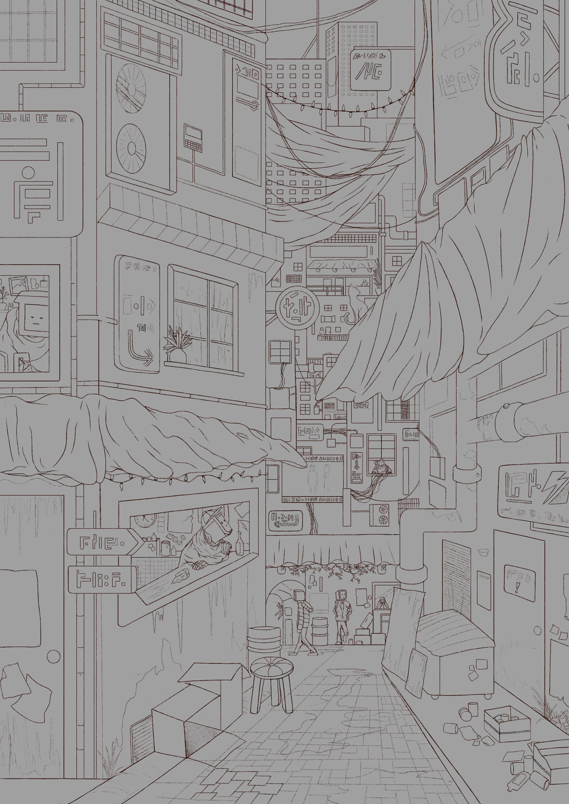 ArtStation - Alleys of Midtown (WIP)