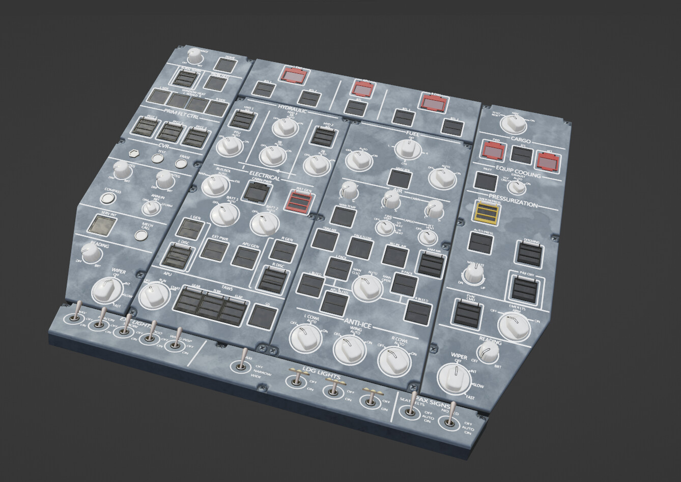ArtStation - Airbus A220 Cockpit Overhead Animated