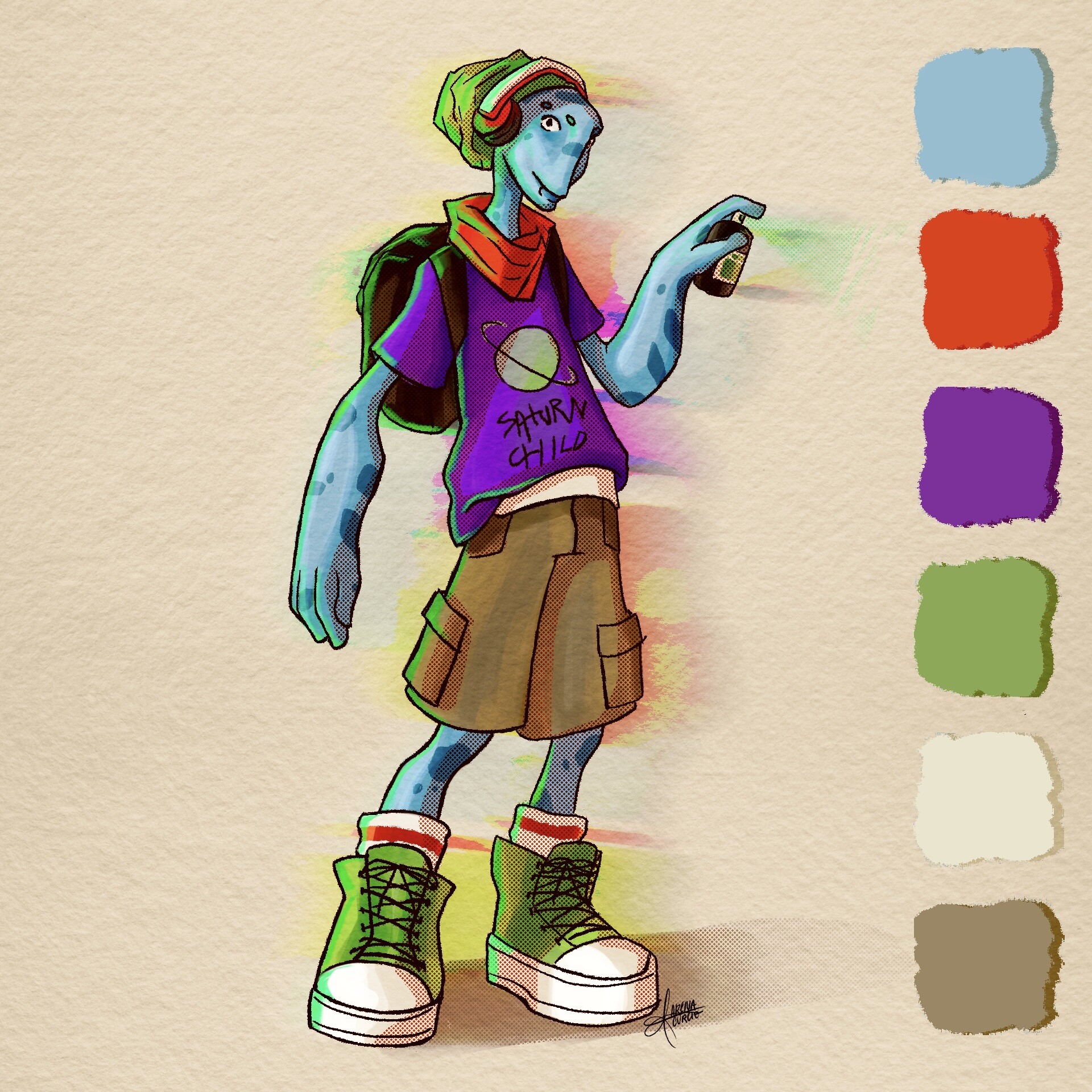 ArtStation - Alien graffiti artist