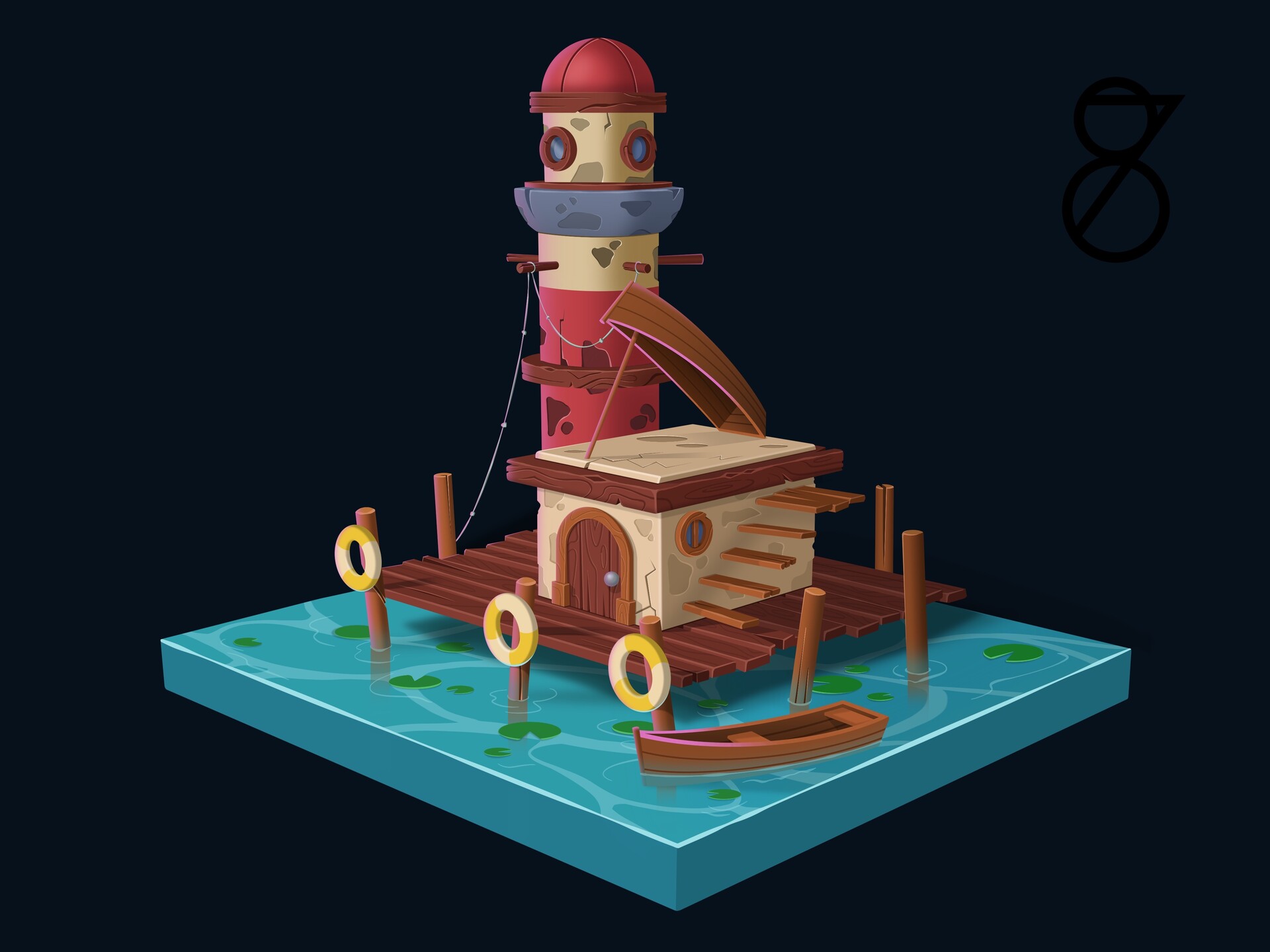 ArtStation - Lighthouse concept art.Mobile game