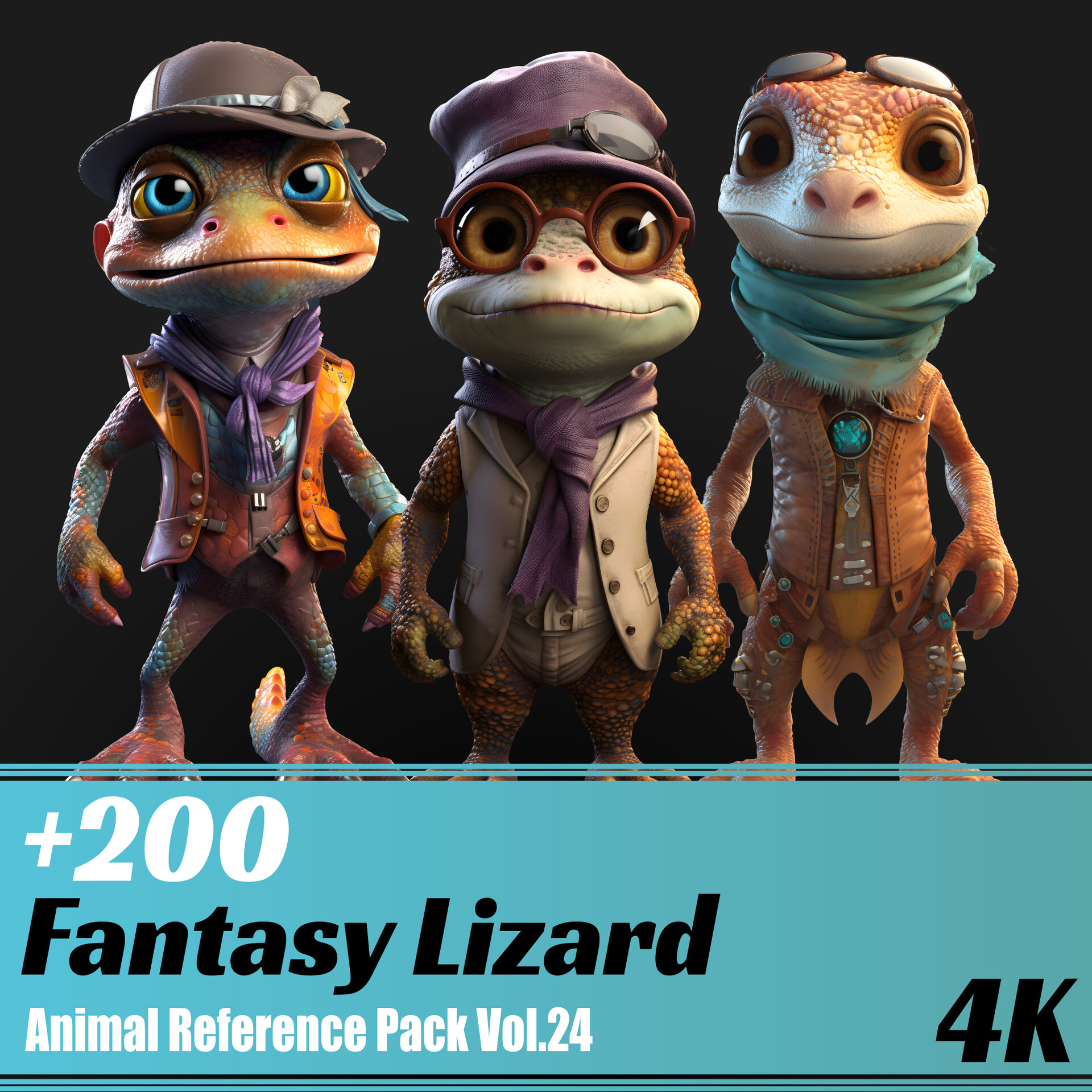 ArtStation - +200 Fantasy Lizard | 4K | Animal Reference Pack Vol.24