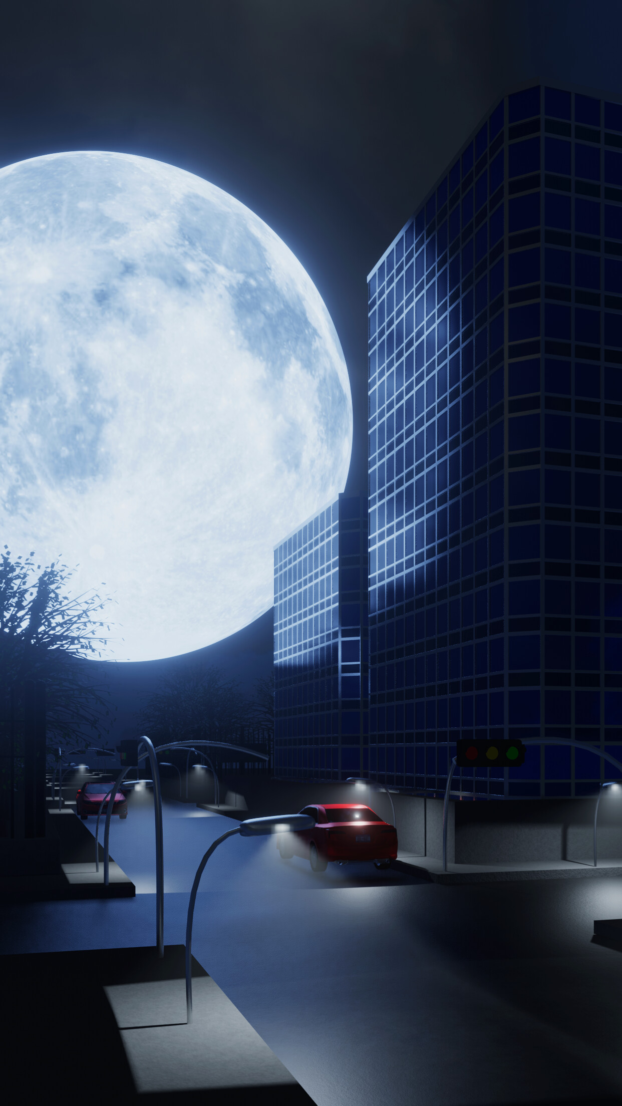 ArtStation - A city night scene