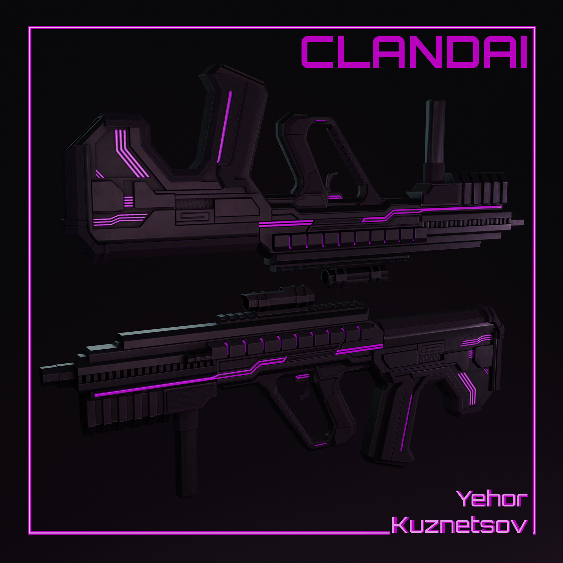 ArtStation - Cyberpunk Gun