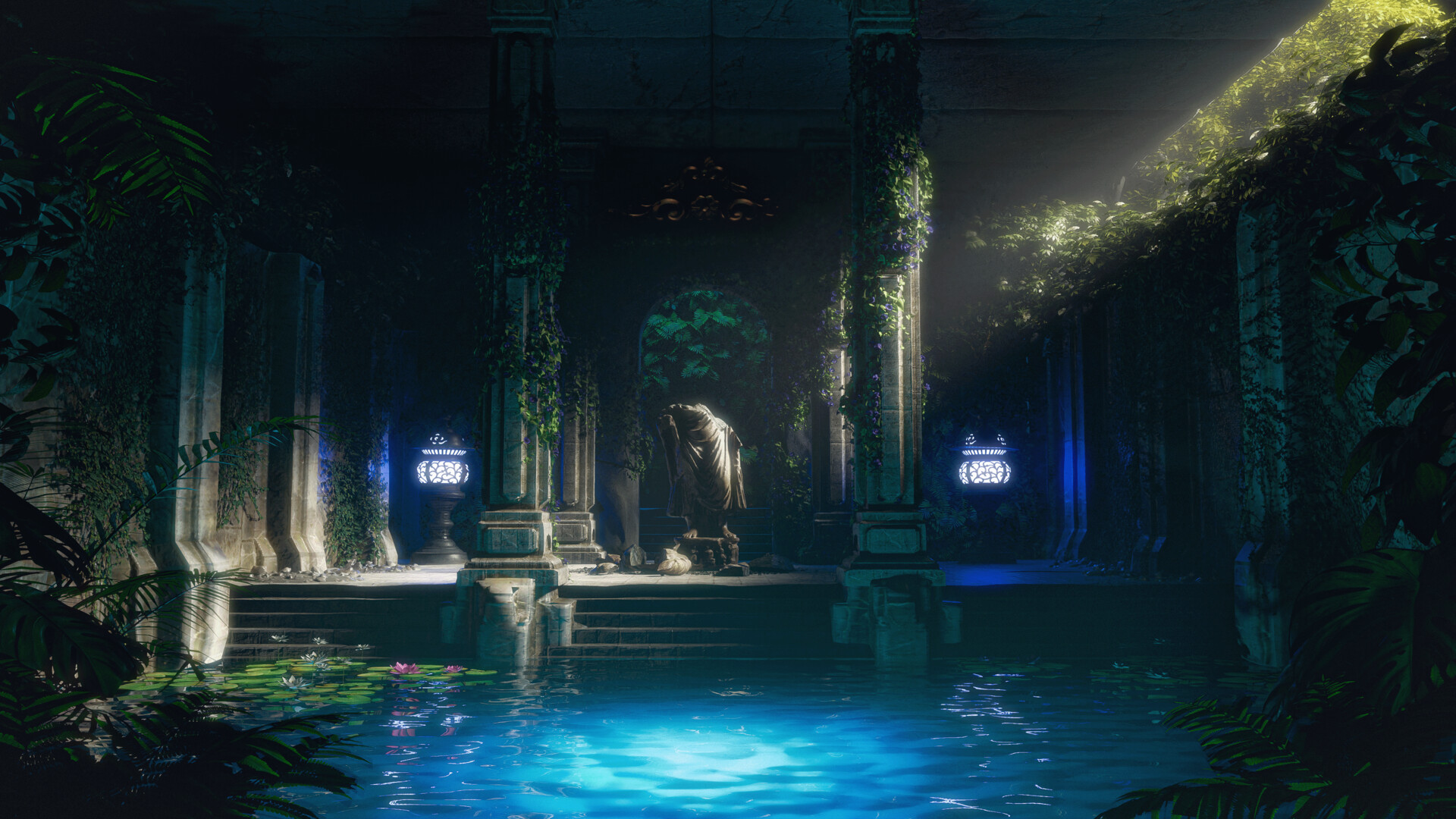 ArtStation - temple bath